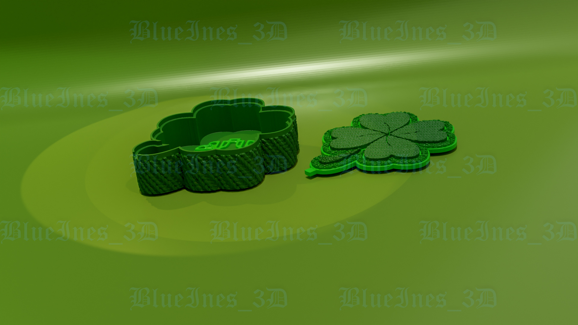 CROCHET KNITTED FOUR LEAF CLOVER BOX EASY TO PRINT | 3D models download ...