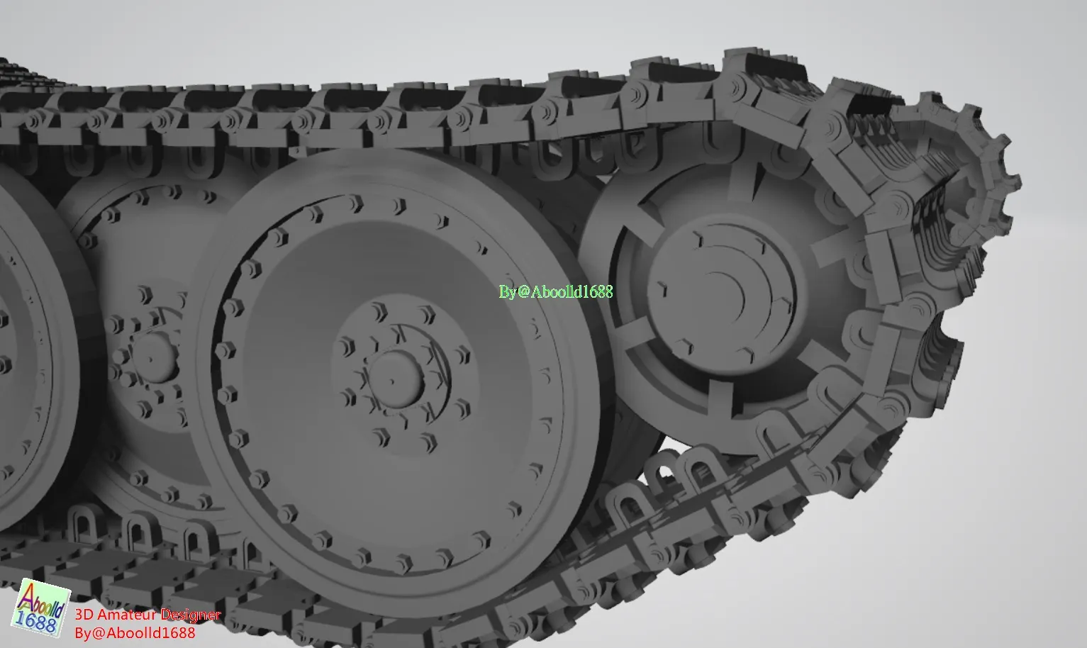 Vehicles & Machinery STL Download - Panther G Tank Tracks Unit For ...