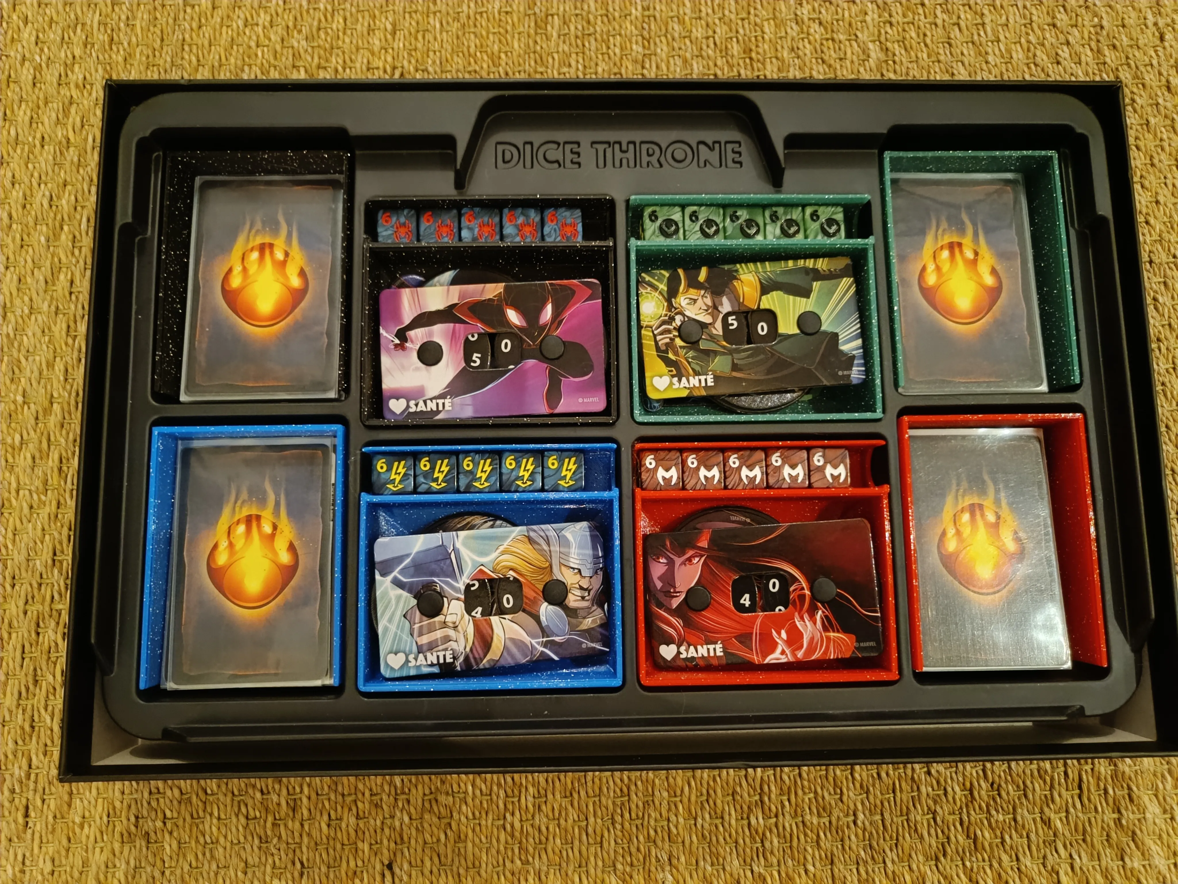 Free Board Games & Card Games STL Download - Dice throne marvel insert ...