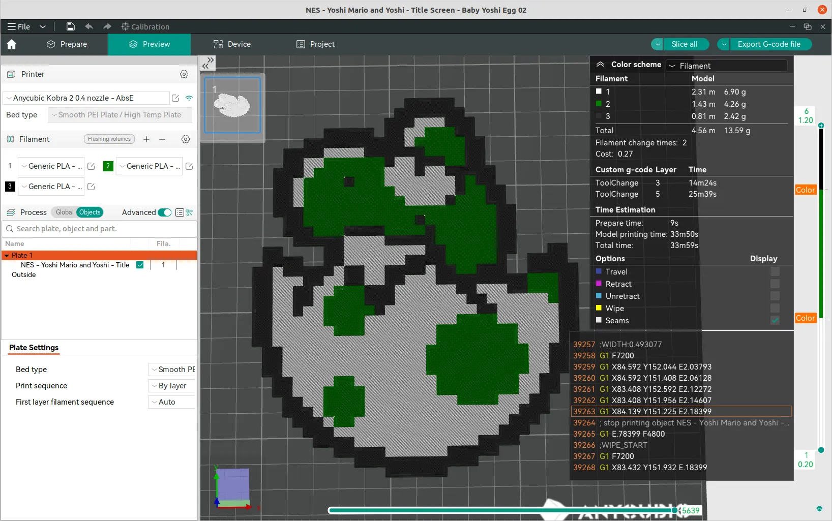 Yoshi Mario and Yoshi - Baby Yoshi Egg 2, 2 filament change | 3D модели ...