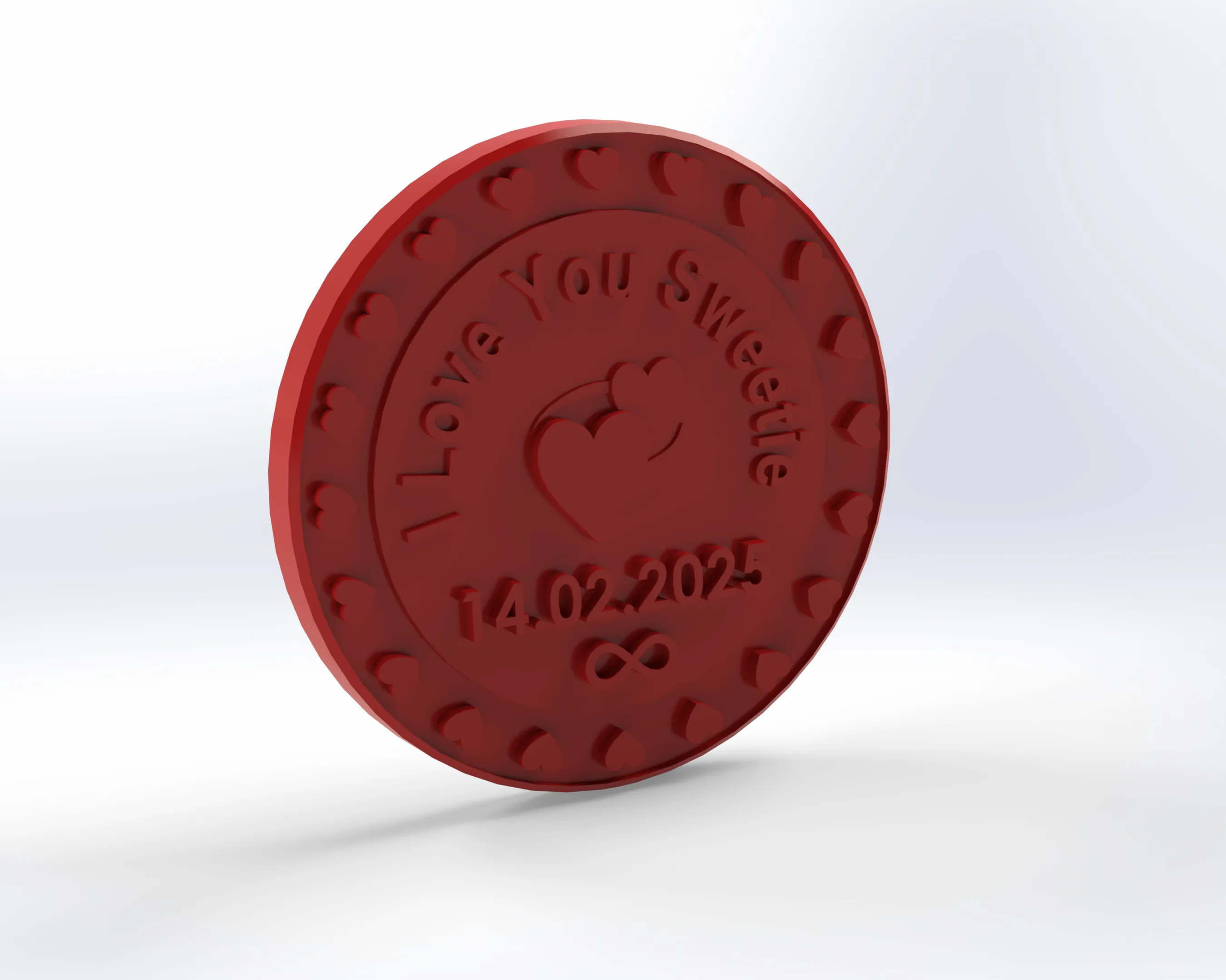 3D Printer Files | 3MF File | Valentine Love Coin | Creality Cloud