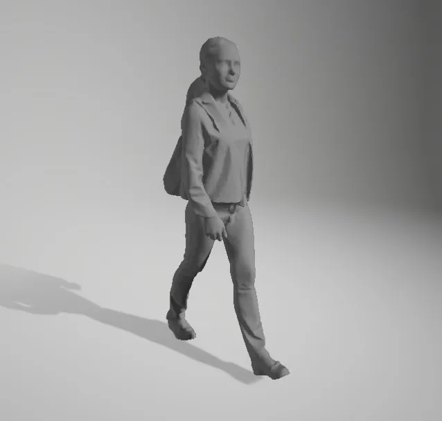 Characters & Creatures STL Download - woman walking 06by xhobby1