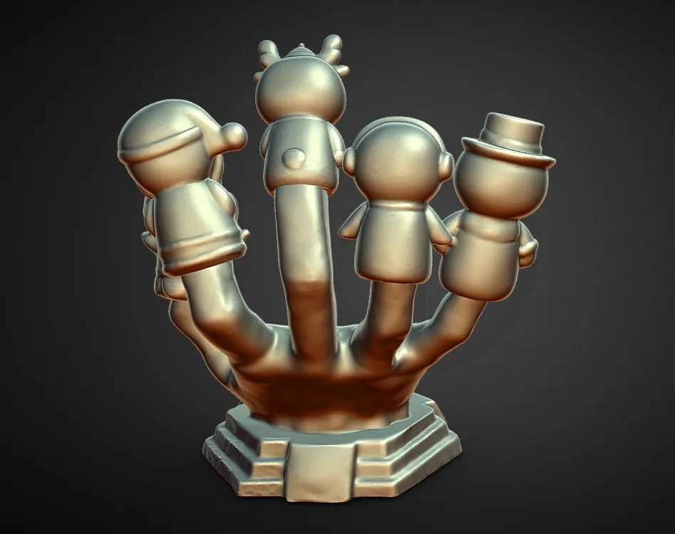 Other STL Download - christmas finger puppetby celticverse