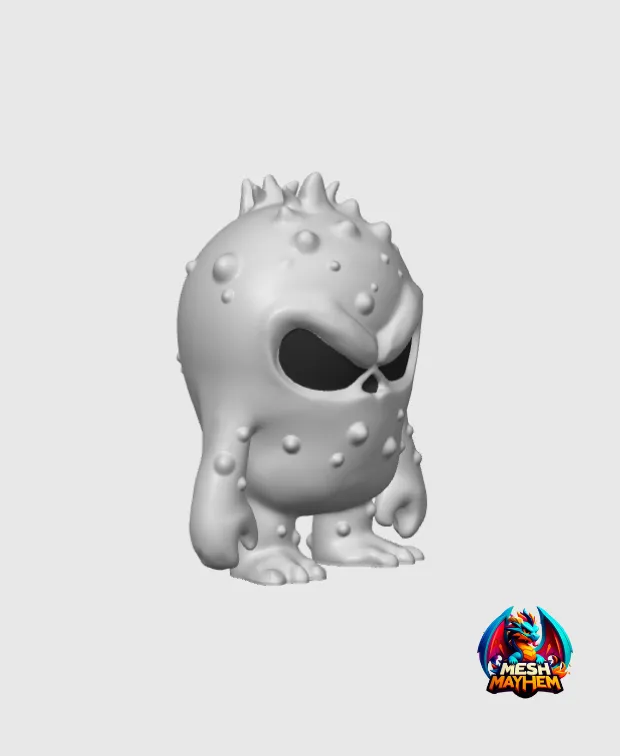 Characters & Creatures STL Download - Grumpy Chibi Monsterby Mesh Mayhem