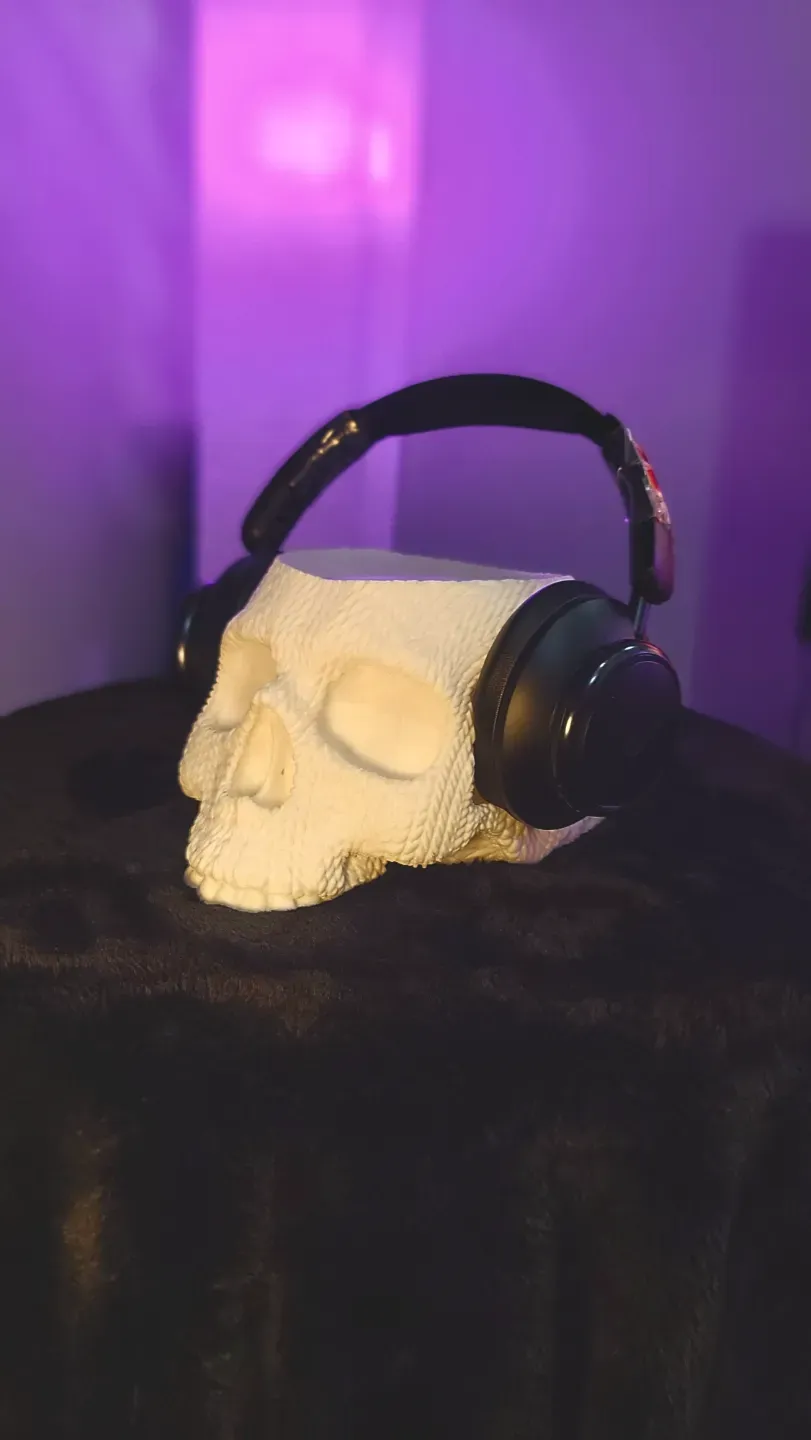 3D Printer Files | 3MF File | Knitted Skull Headphone Holders ...