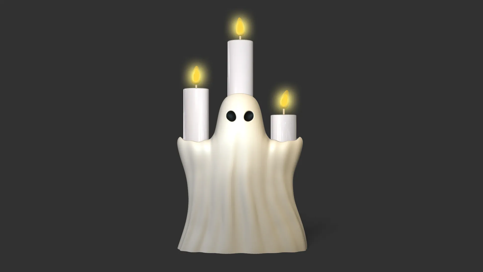 Home Decorations & Ornaments STL Download - Cute Ghost Candlestick ...