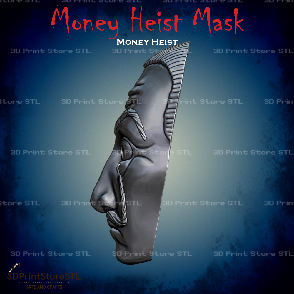 Dali Mask Cosplay Money Heist - STL File | 3D models download ...