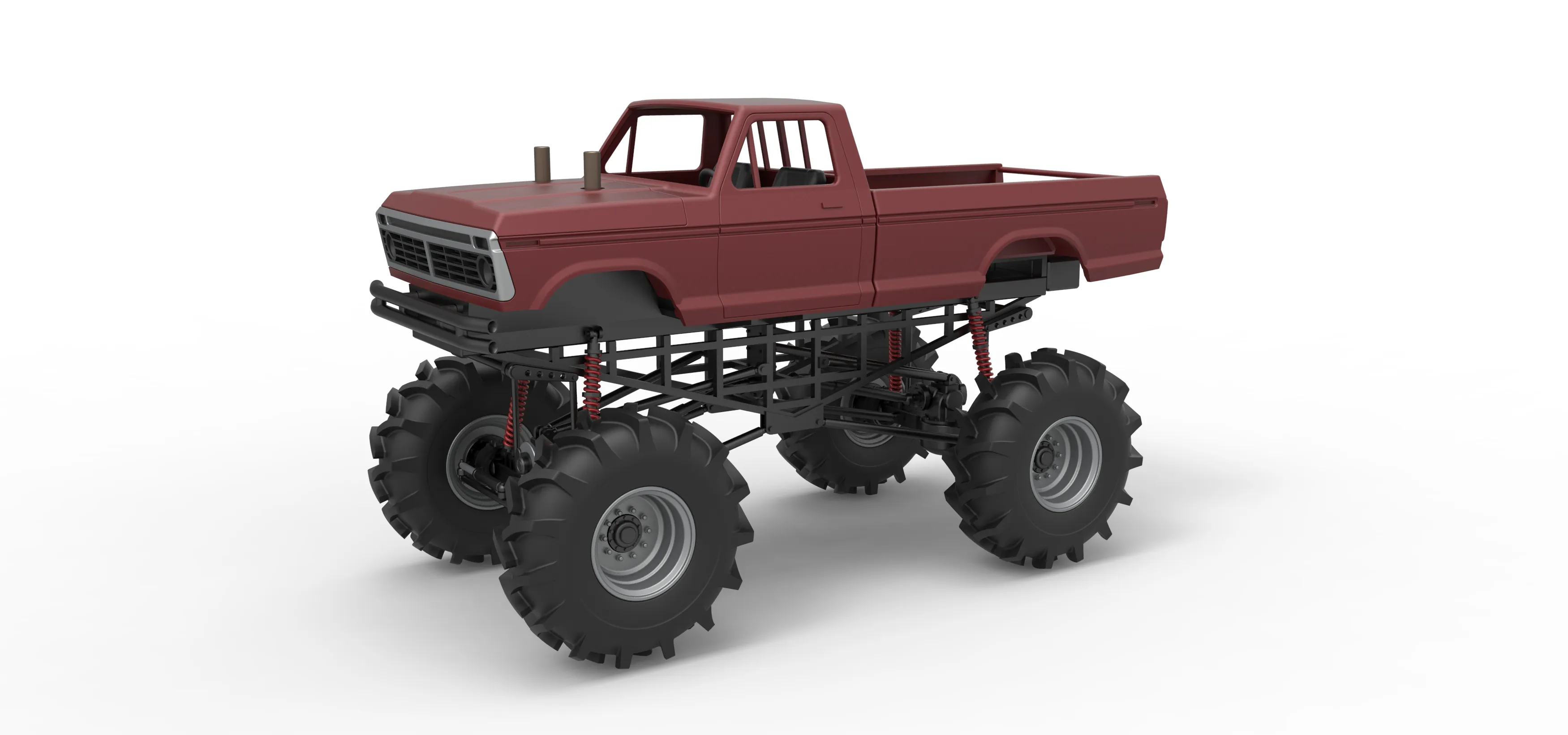 Vehicles & Machinery STL Download - Redneck Rave Mud truck Scale 1:25by ...