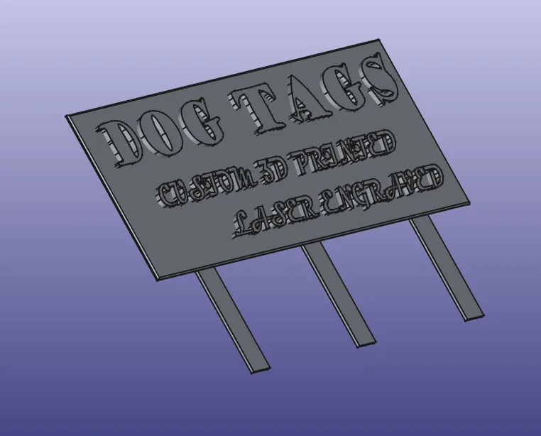 3D Printer Files | 3MF File | Dog Tags 3D retail sign | Creality Cloud