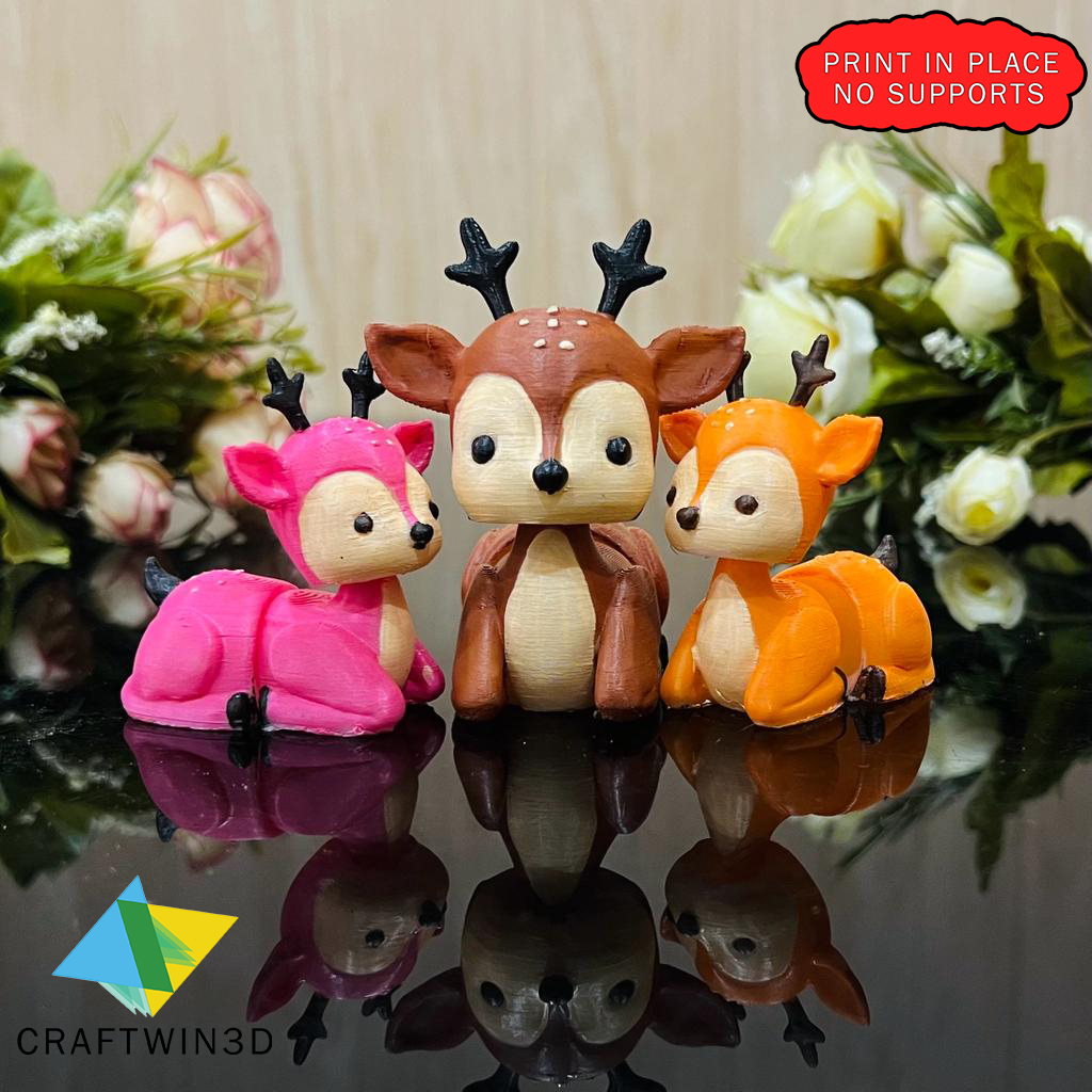 Cute deer Articulated 3d model | 3D models download | Creality Cloud