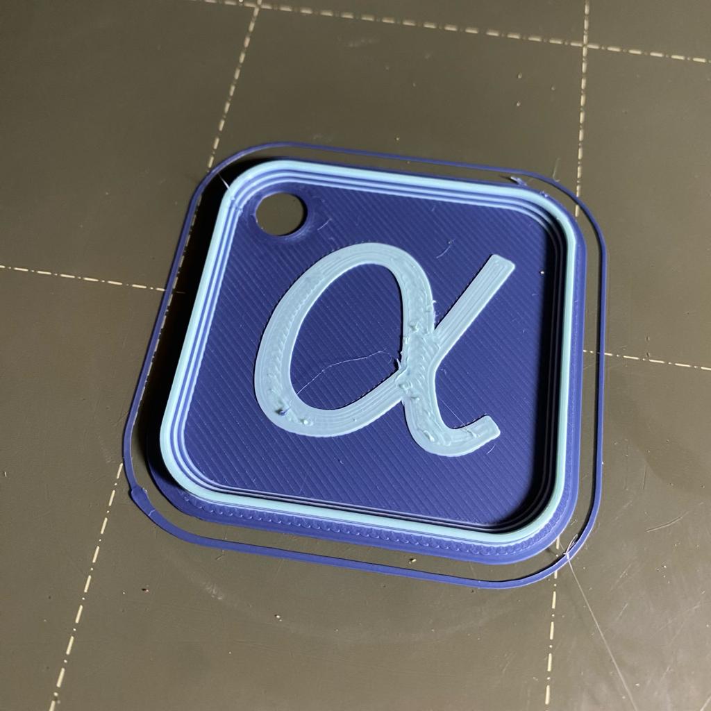 Alpha Keychain | 3D models download | Creality Cloud