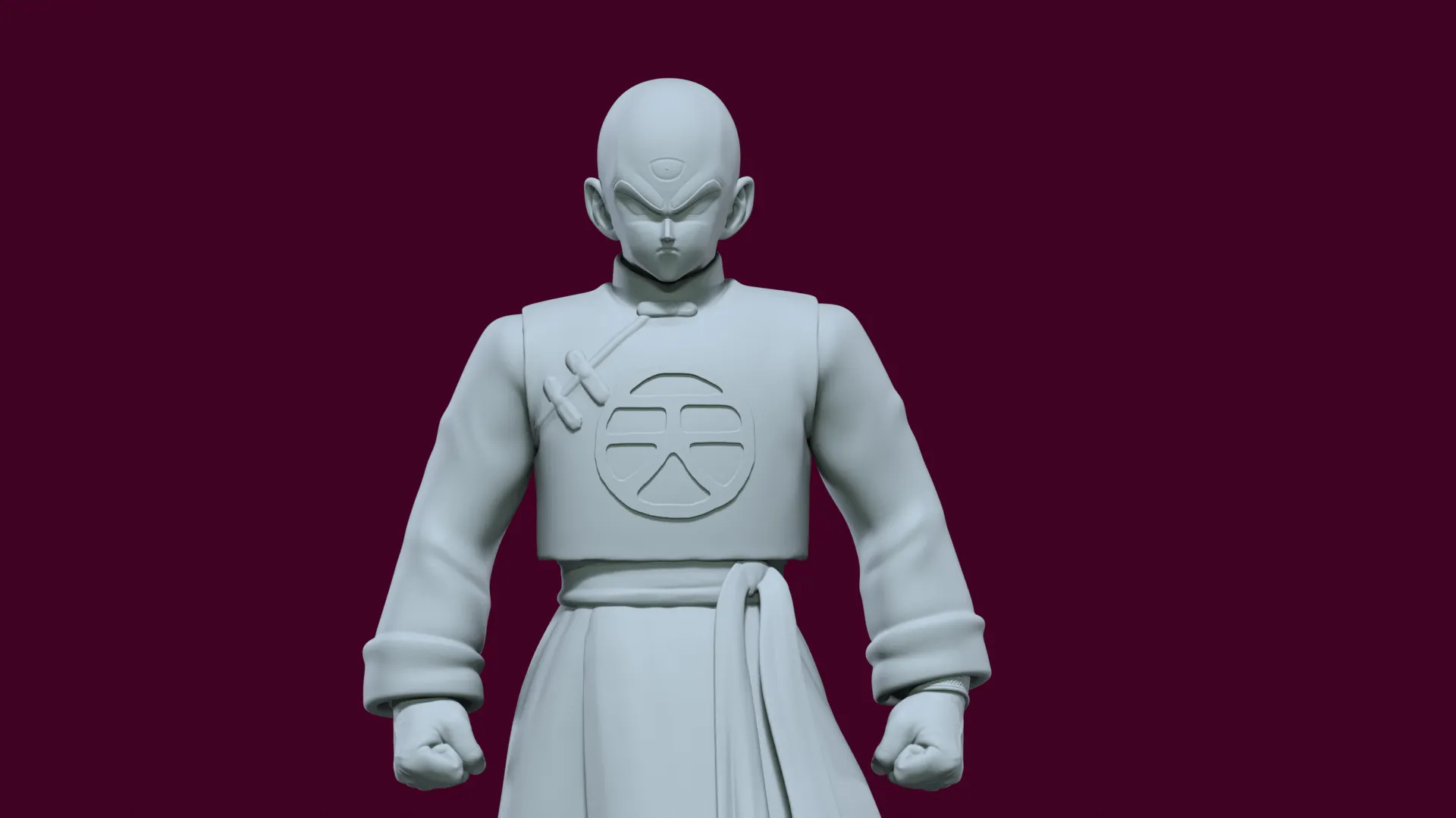 Characters & Creatures STL Download - Tenshinhan - DRAGON BALL - 3D ...