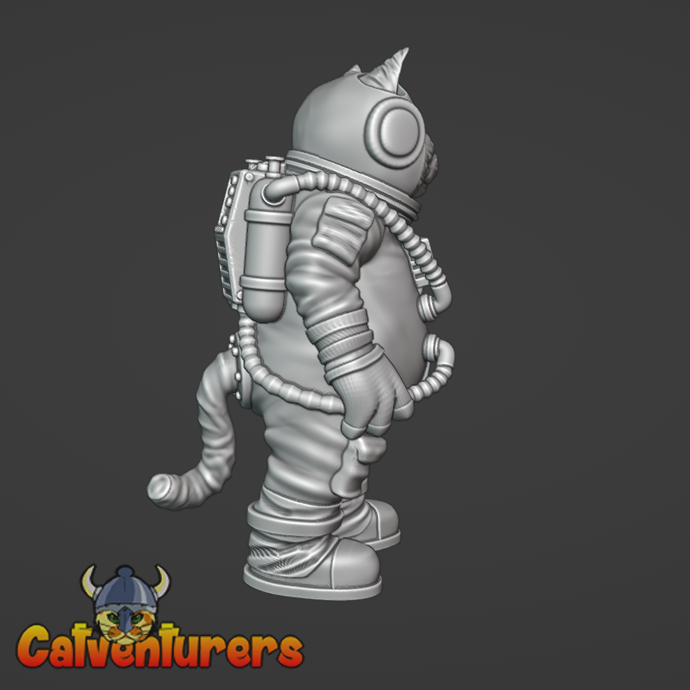 Commander Edgar P. Michi, Fearless Cosmonaut Cat | 3D models download ...