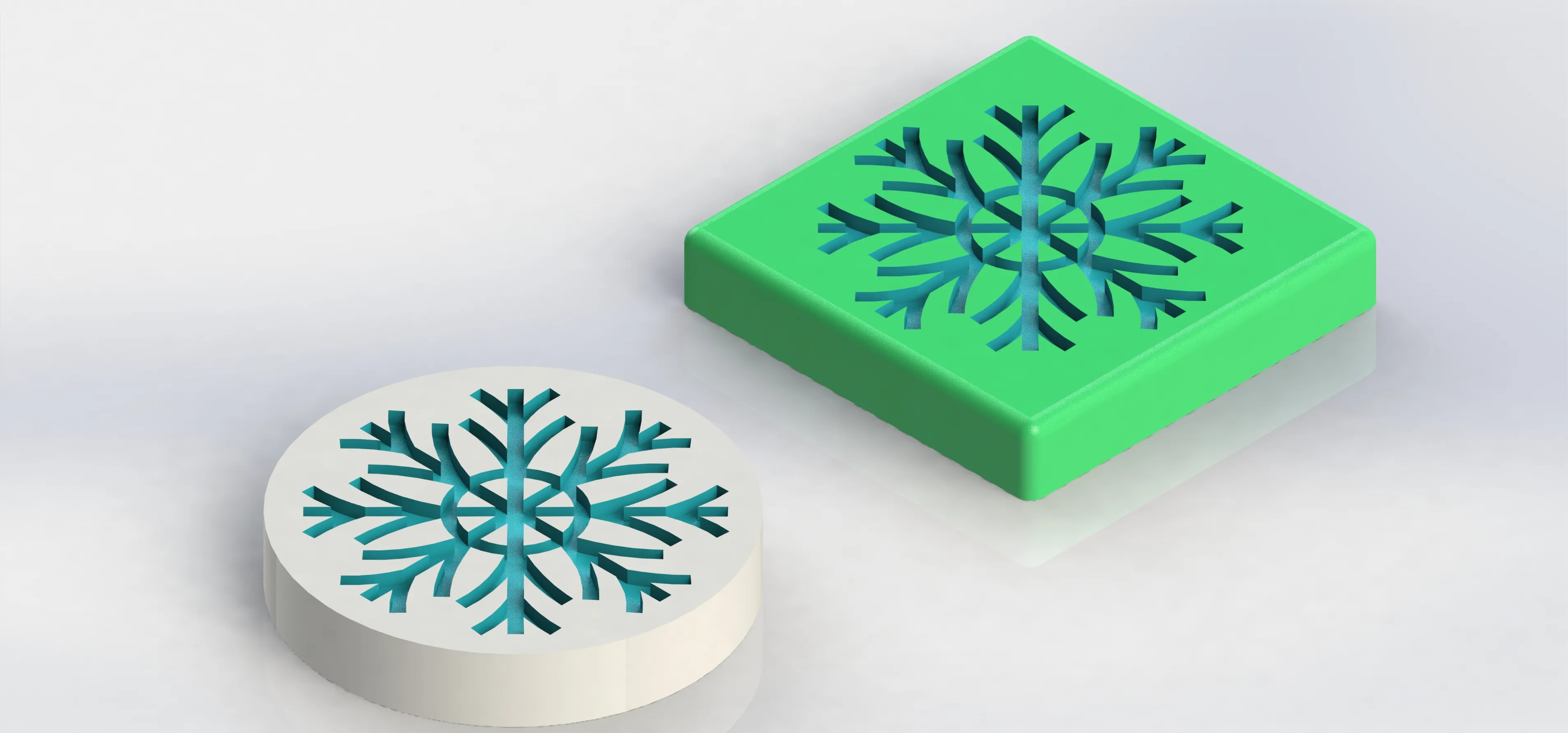 3D Printer Files | 3MF File | Simple Snowflake coasters | Creality Cloud