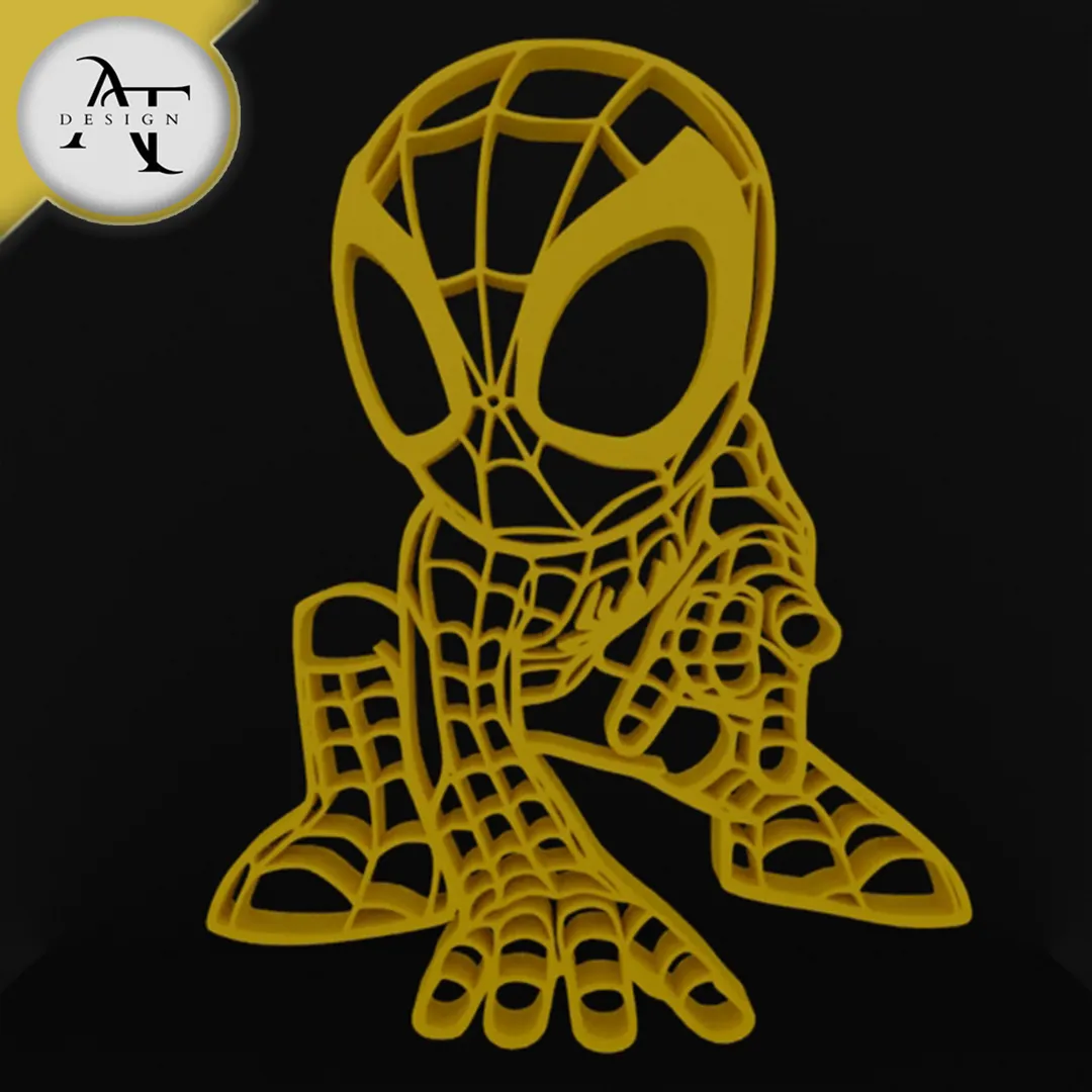 Digital Art STL Download - Spidey - Little Spiderman - Marvel - 2D Wall ...