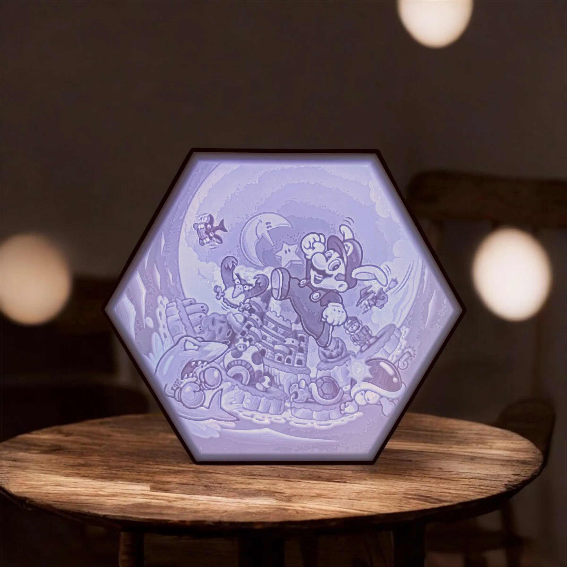 3D Printer Files | 3MF File | Hexagon Lamp Super Mario | Creality Cloud