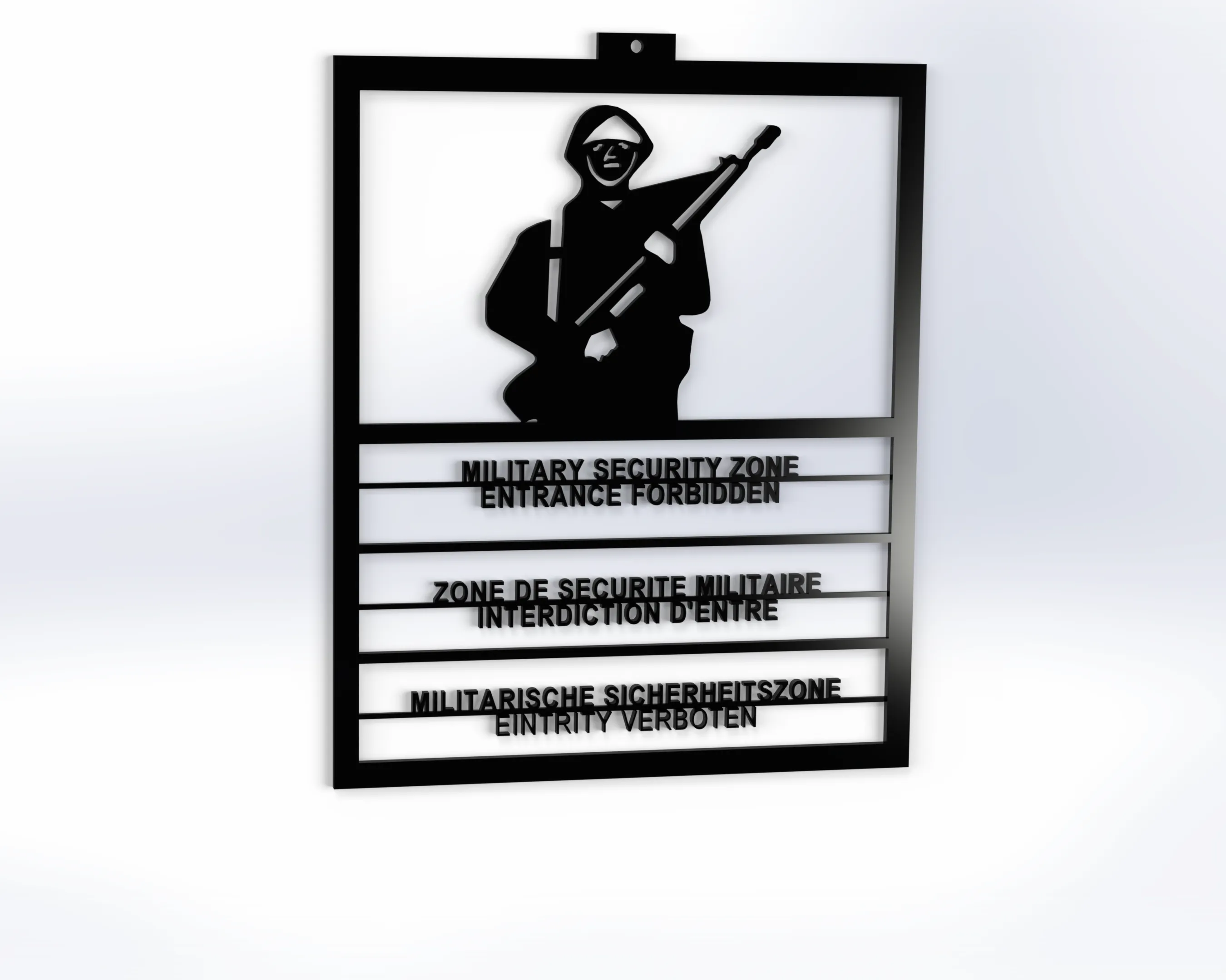 3D Printer Files | 3MF File | Military Signboard | Creality Cloud