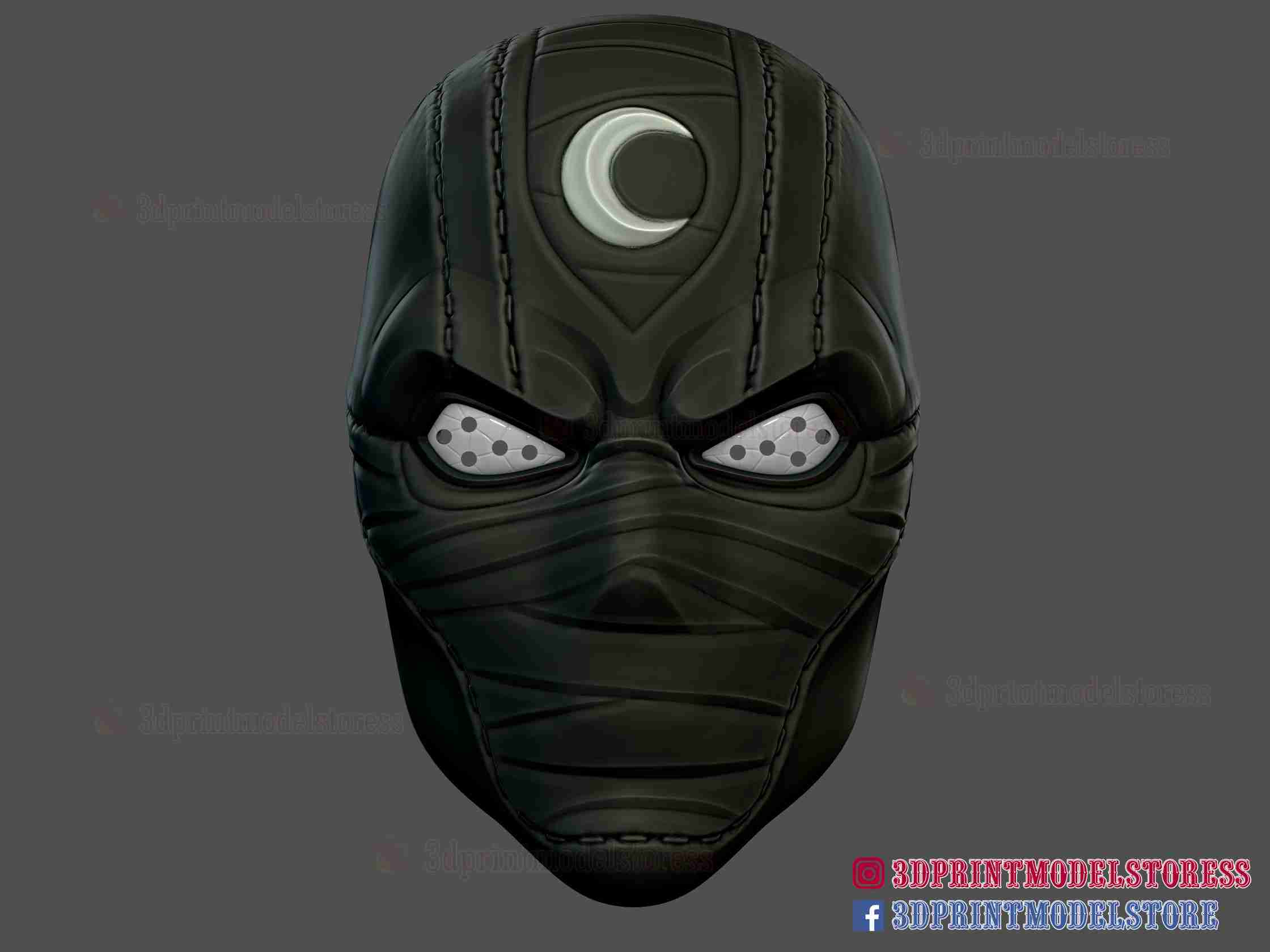 Moon Knight Mask - Marvel Comics Cosplay - Halloween Costume | 3D ...