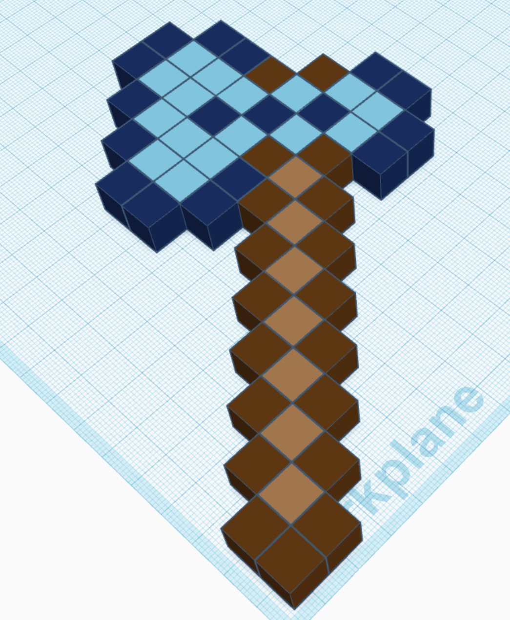 Minecraft diamond axe | 3D models download | Creality Cloud