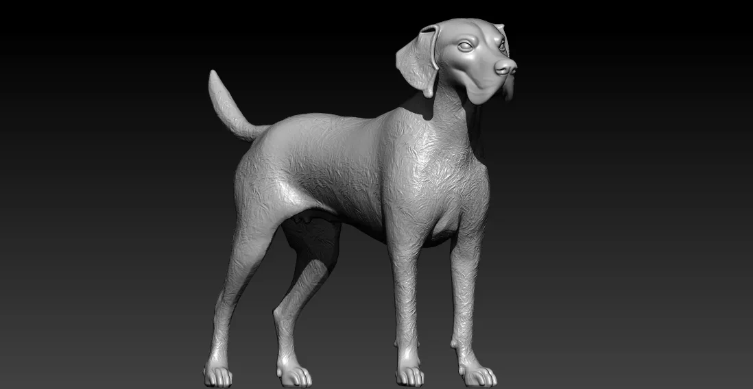 Characters & Creatures STL Download - German Shorthaired Pointer model ...