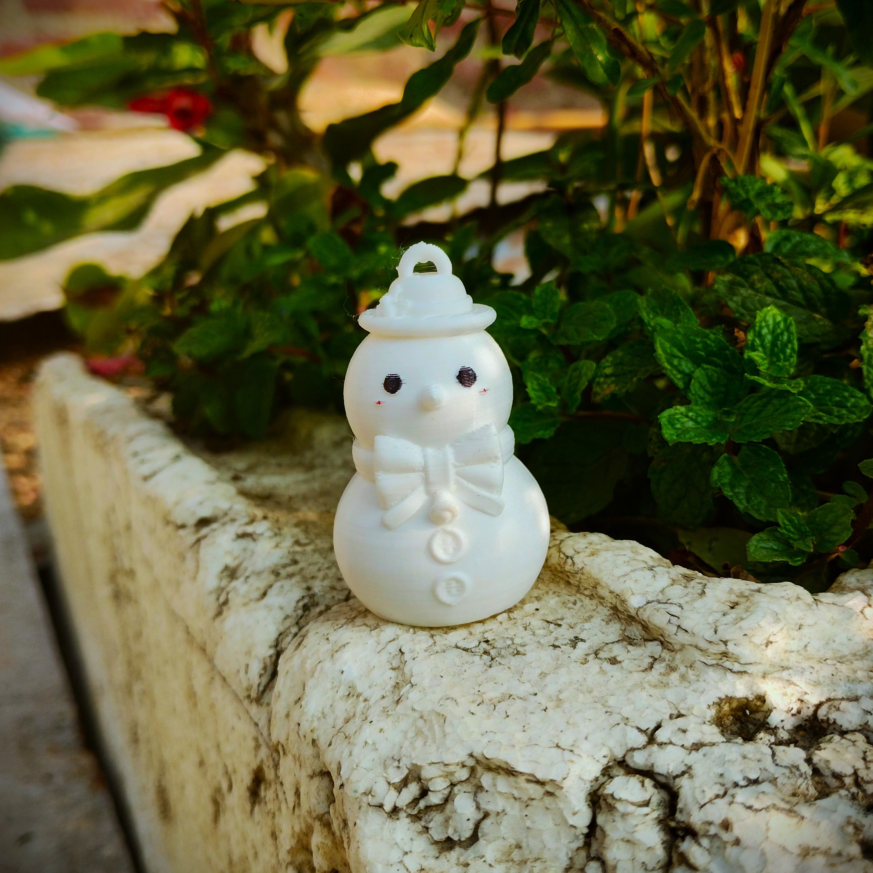 Cute Little Snowman keychain / toy. This is a ready to print model, no ...