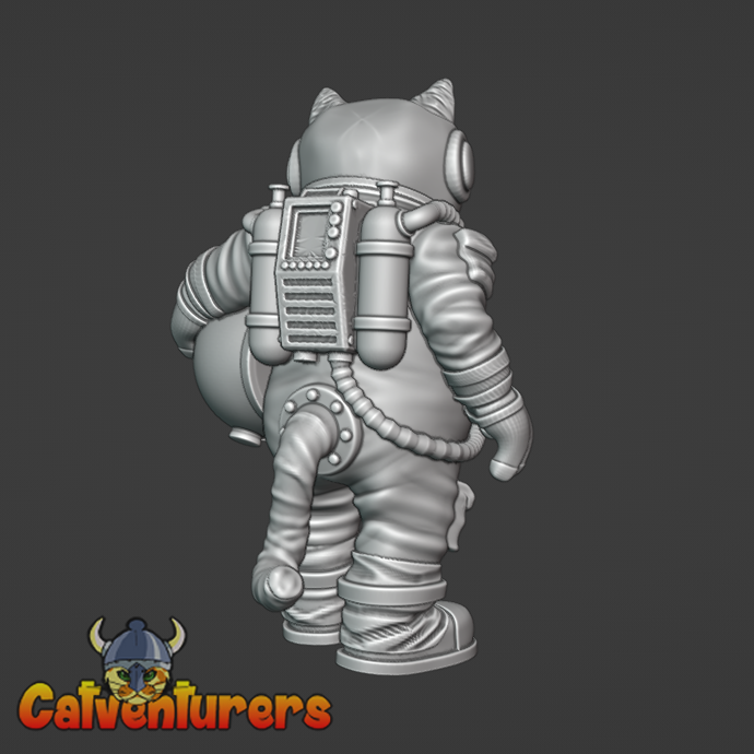 Commander Edgar P. Michi, Fearless Cosmonaut Cat | 3D models download ...