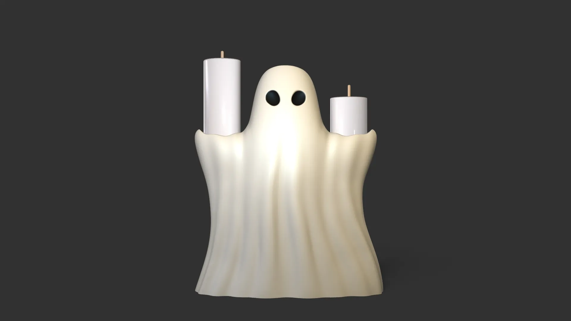 Home Decorations & Ornaments STL Download - Cute Ghost Candlestick ...