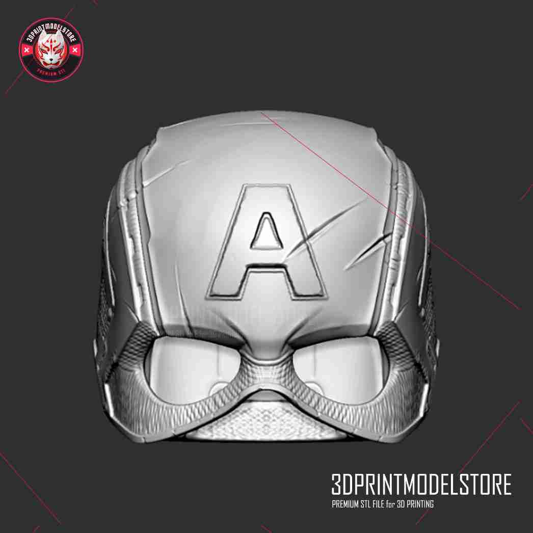 Captain America Helmet Cosplay - Marvel Halloween Costume | 3D models ...