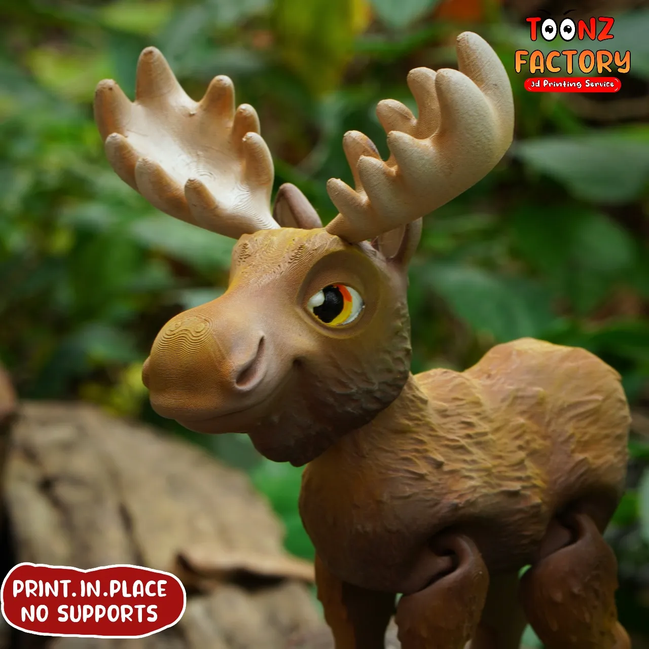 Other STL Download - PRINT IN PLACE CUTE FLEXI MOOSEby ToonzFactory