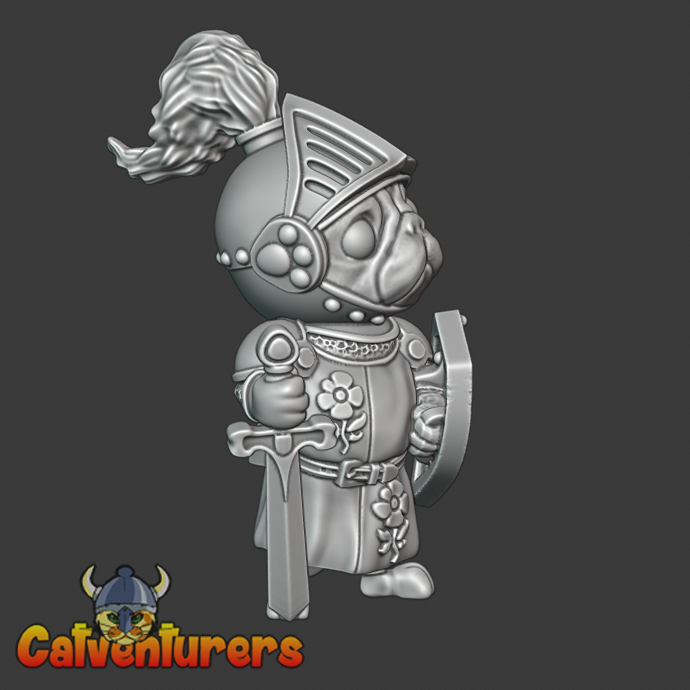 Sir Snortington Pug Knight | 3D models download | Creality Cloud