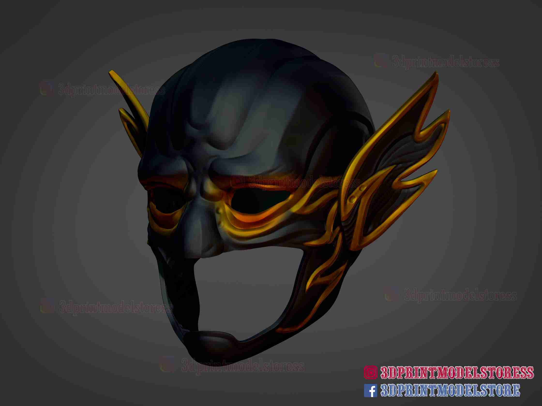 The Flash Helmet - Flashpoint - DC Comics Cosplay | 3D models download ...