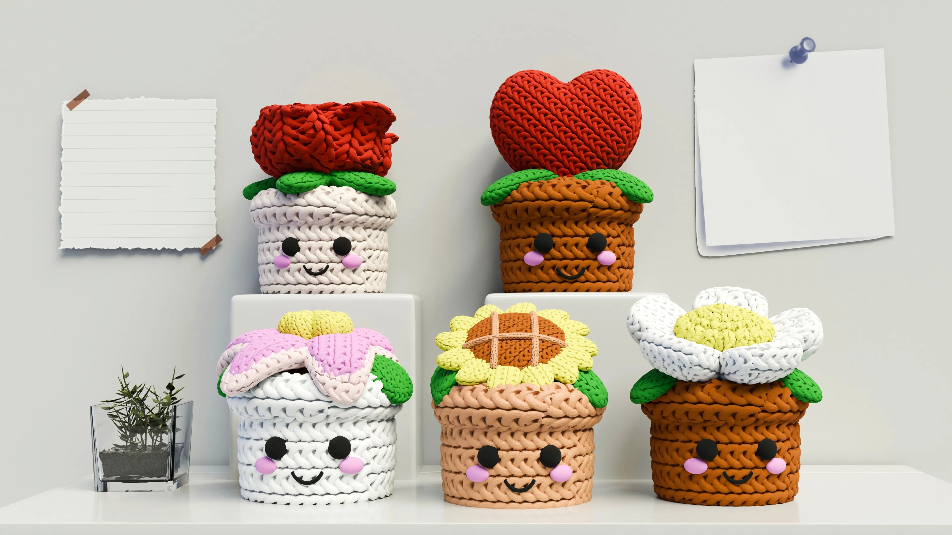 3D Printer Files | 3MF File | knitted 🌸 Blossom Harmony Flower Set 💖 ...