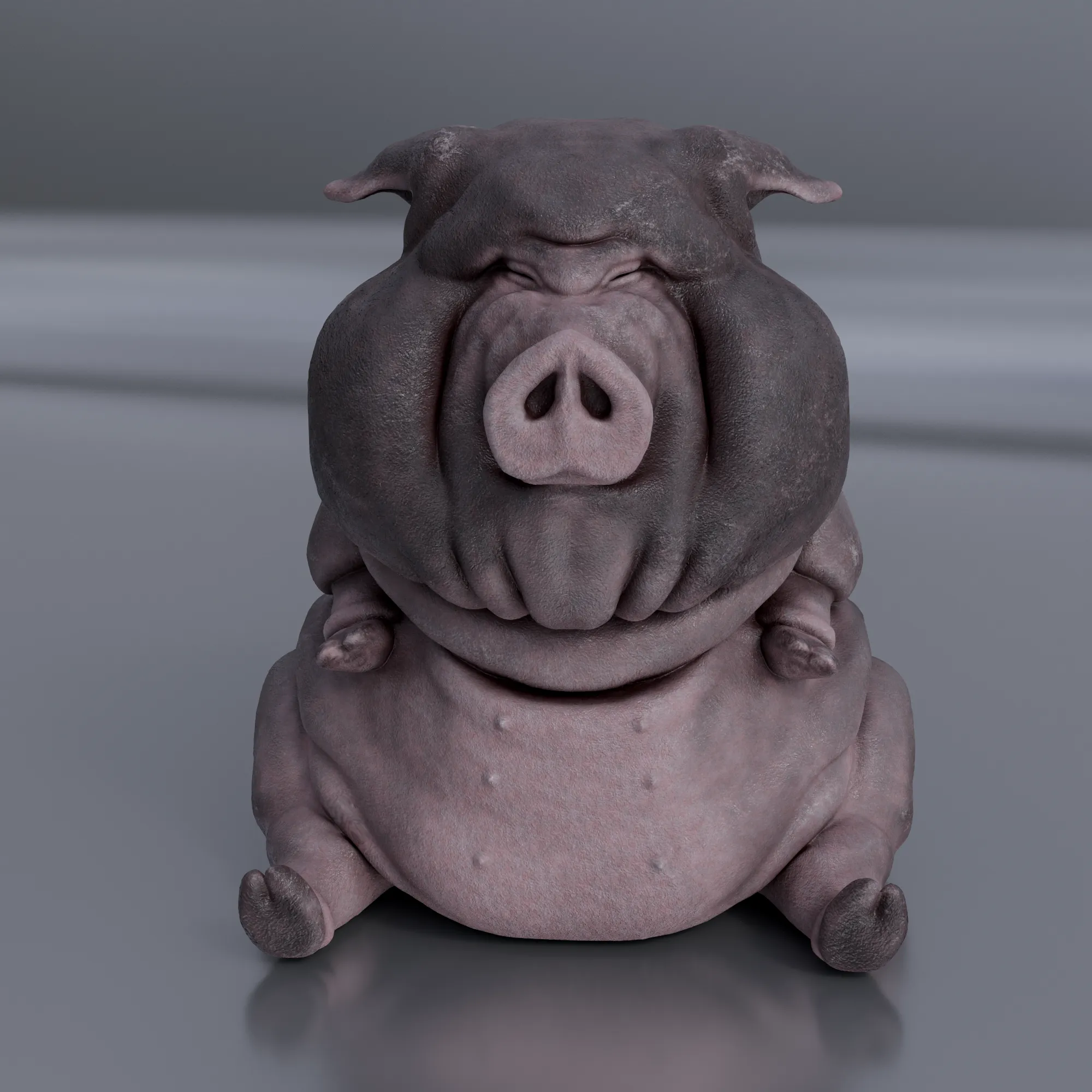 Characters & Creatures STL Download - OVERWEIGHT PIGby MirDraft
