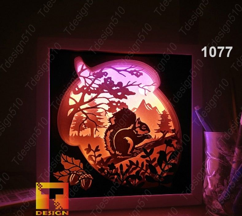 Squirrel shadow box | 3D models download | Creality Cloud