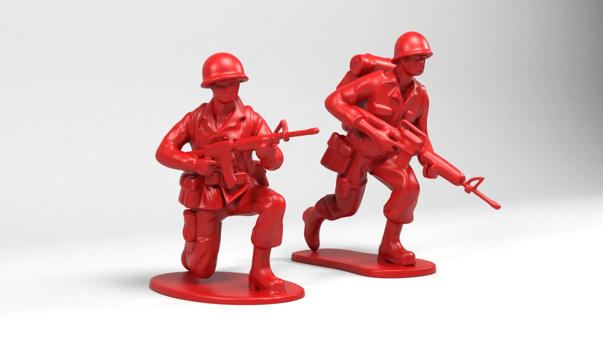 Characters & Creatures STL Download - Plastic soldiersby 3D Everything