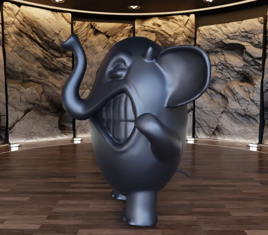 Other STL Download - Charly Angry Elephant Figure Fan Art Toyby ...