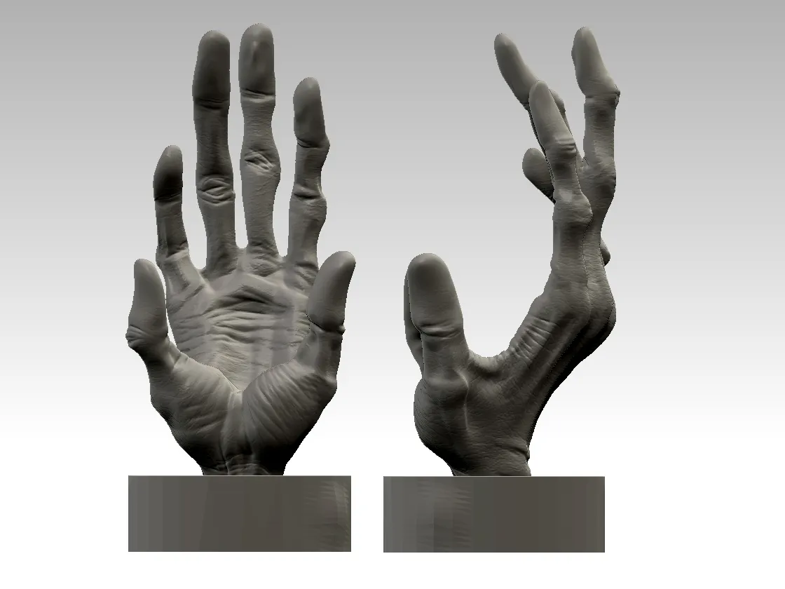 Sculptures & Artworks STL Download - Horror hand model - Decoration ...
