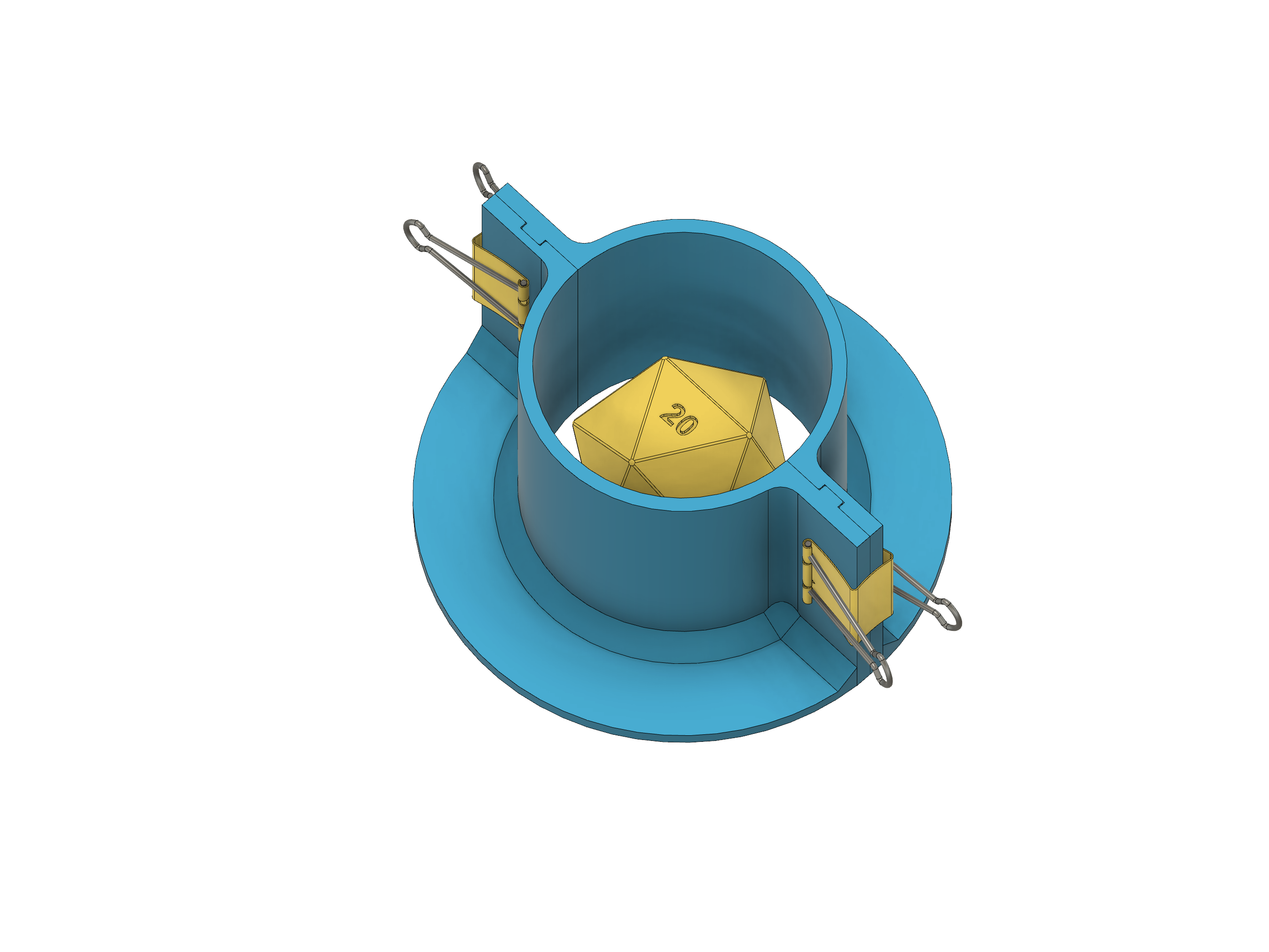 D20 Dice Cylinder Mold Housing - 2 Part Mold Making Frame | 3D models ...