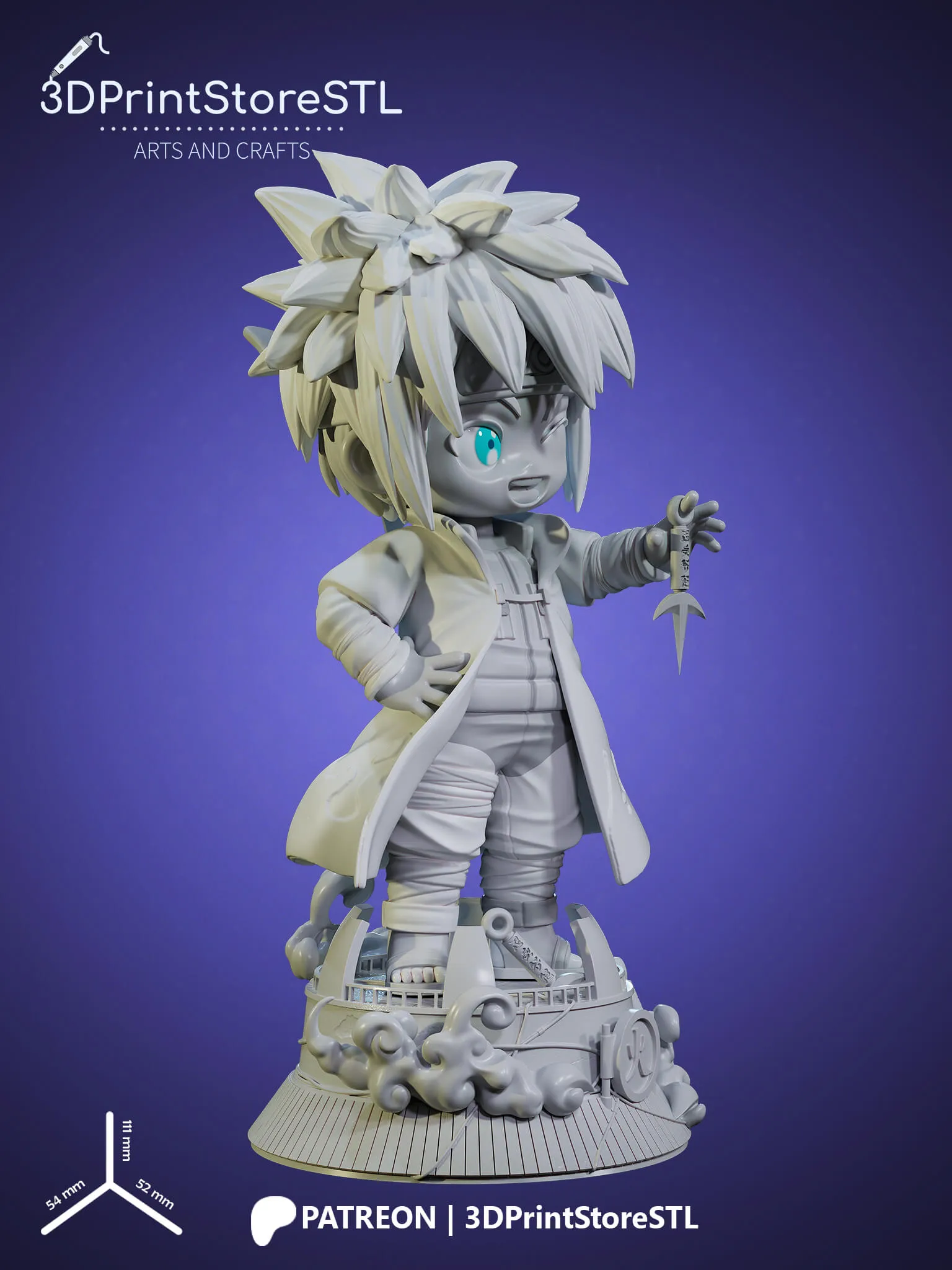 Characters & Creatures STL Download - Namikaze Minato - Anime Fan - STL ...