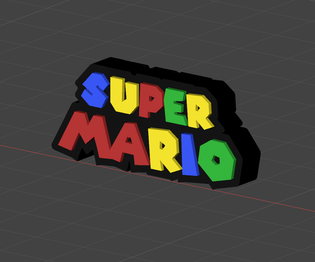 Super mario name figure decor | 3D models download | Creality Cloud