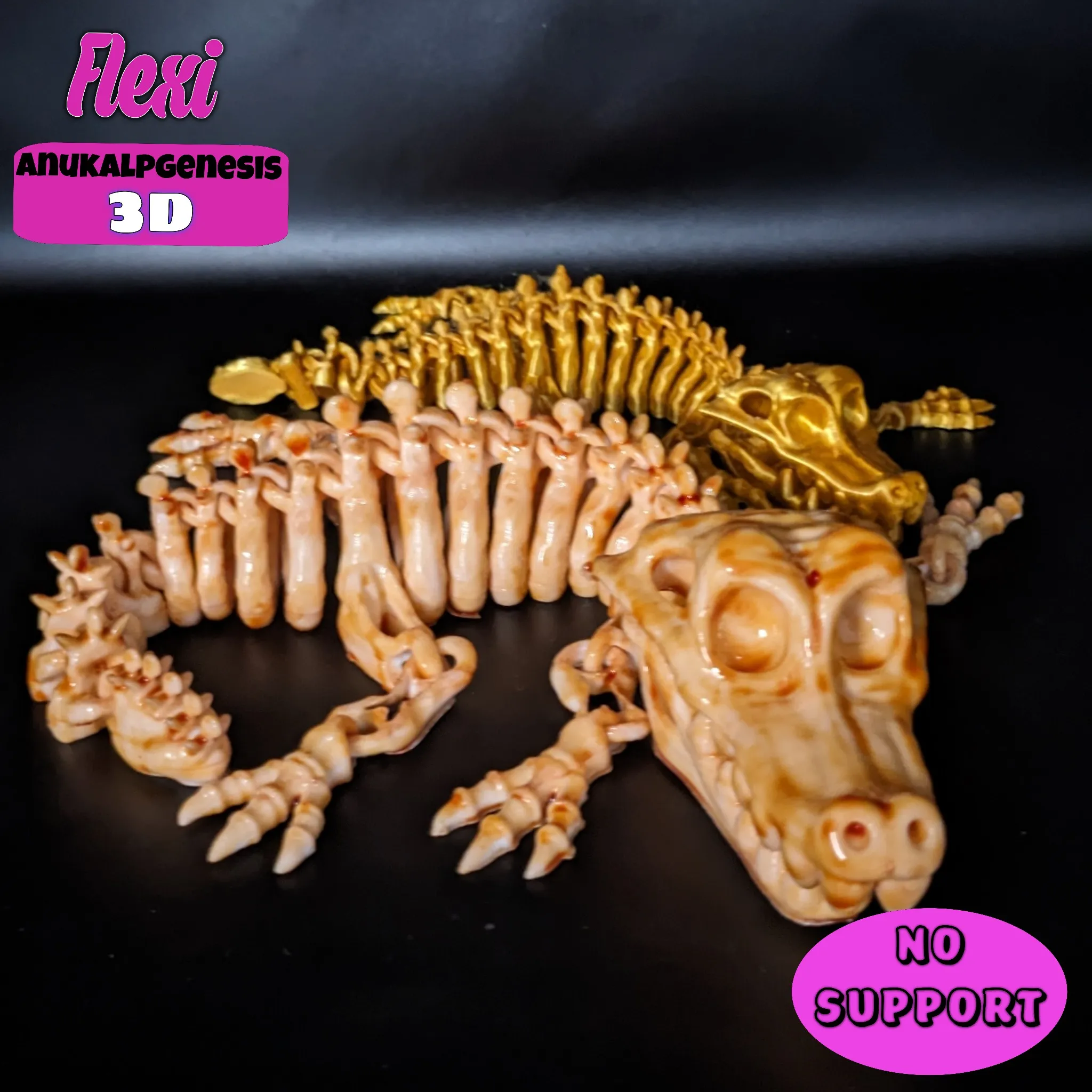 Other STL Download - Flexi Skeleton Crocodileby Flexi Genesis