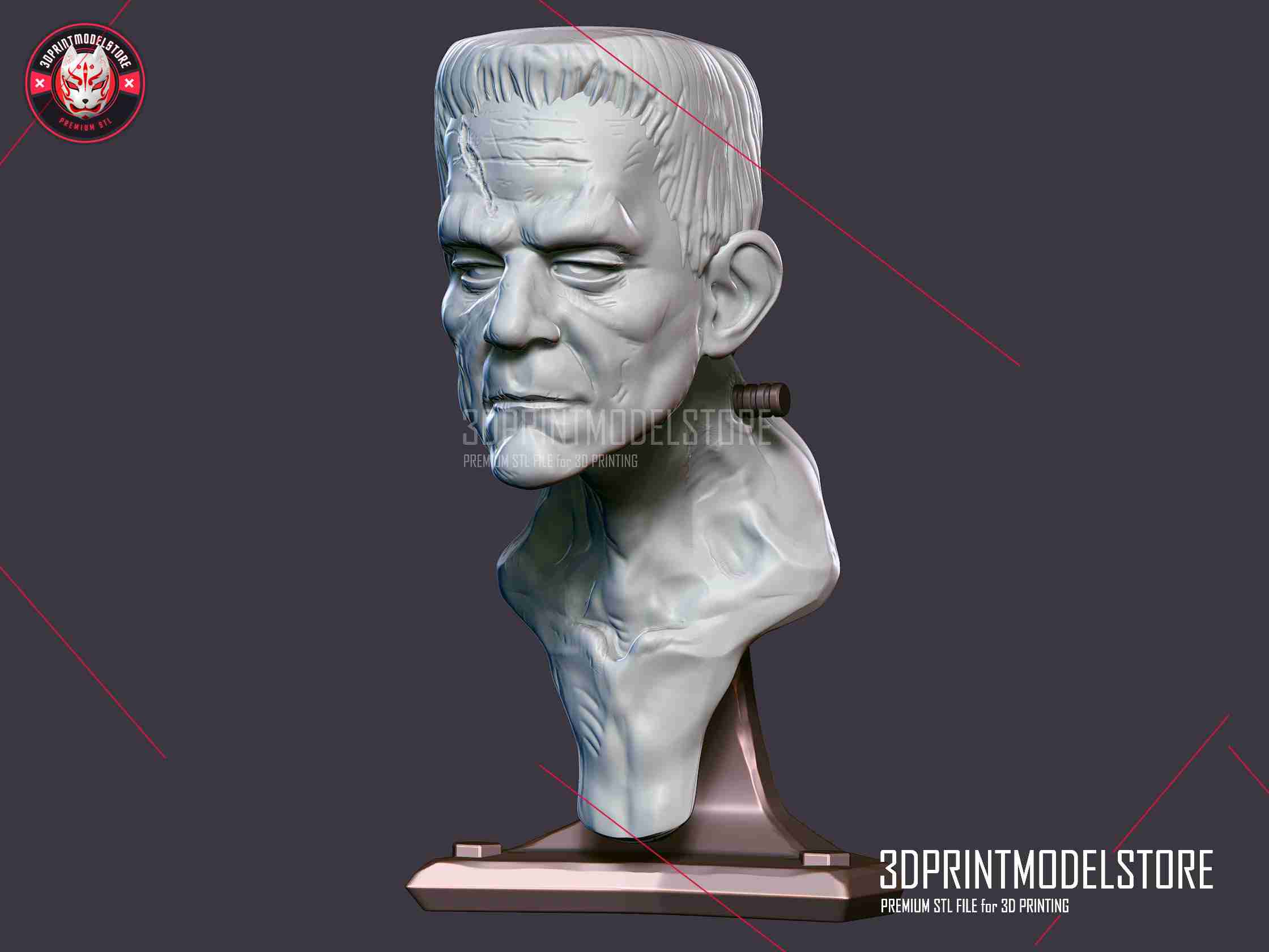 Frankenstein Sculpture Bust - Monster Miniature Toy | 3D models ...