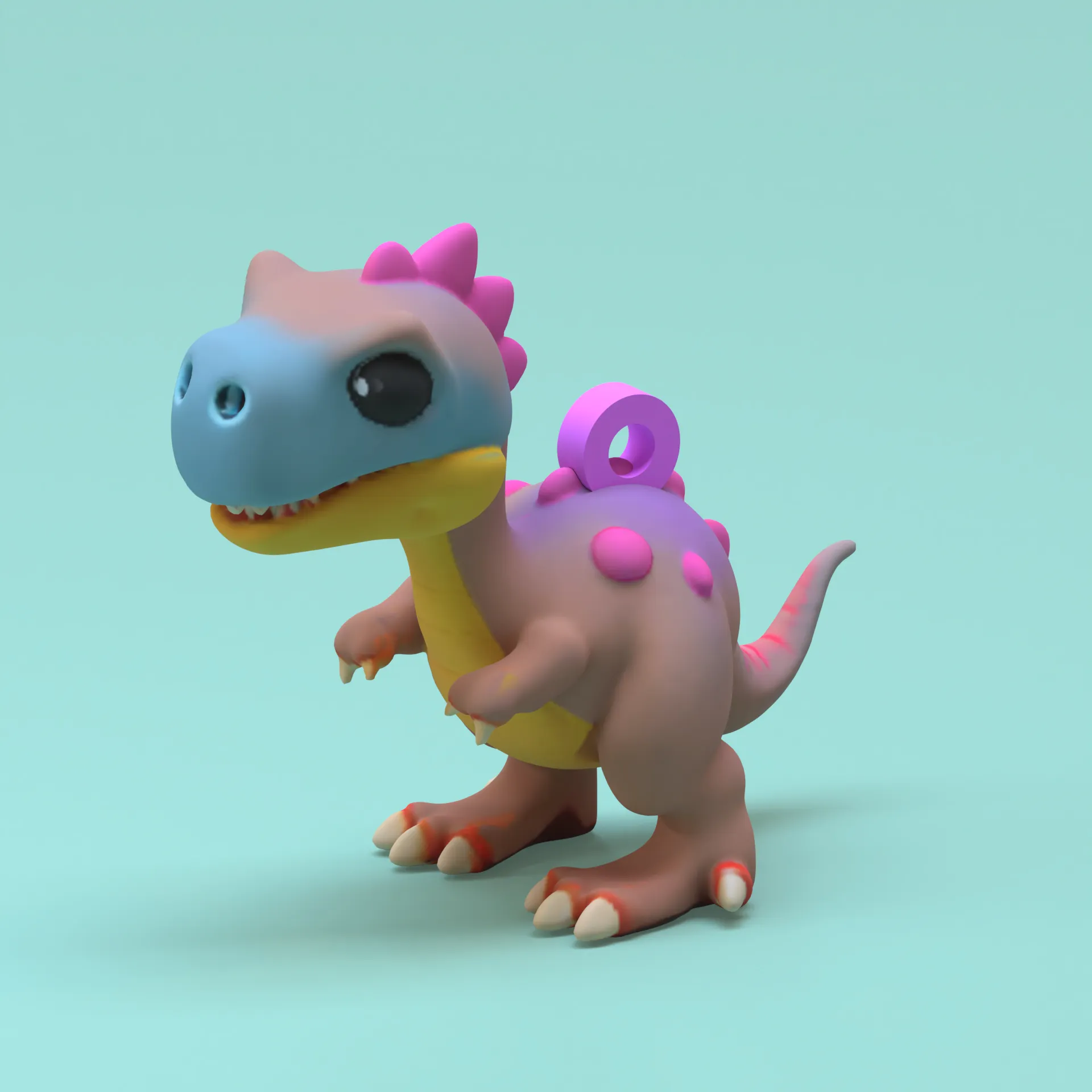 3D Printer Files | 3MF File | Cute dinosaur Keychain | Creality Cloud