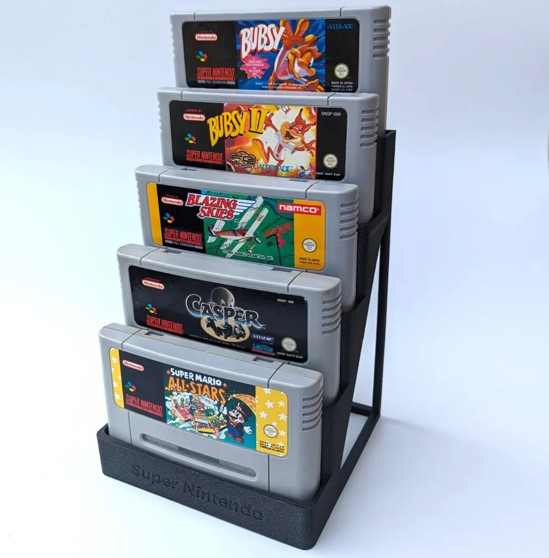 Présentoir d'étagère pour cartouches Nintendo SNES | 3D models download ...