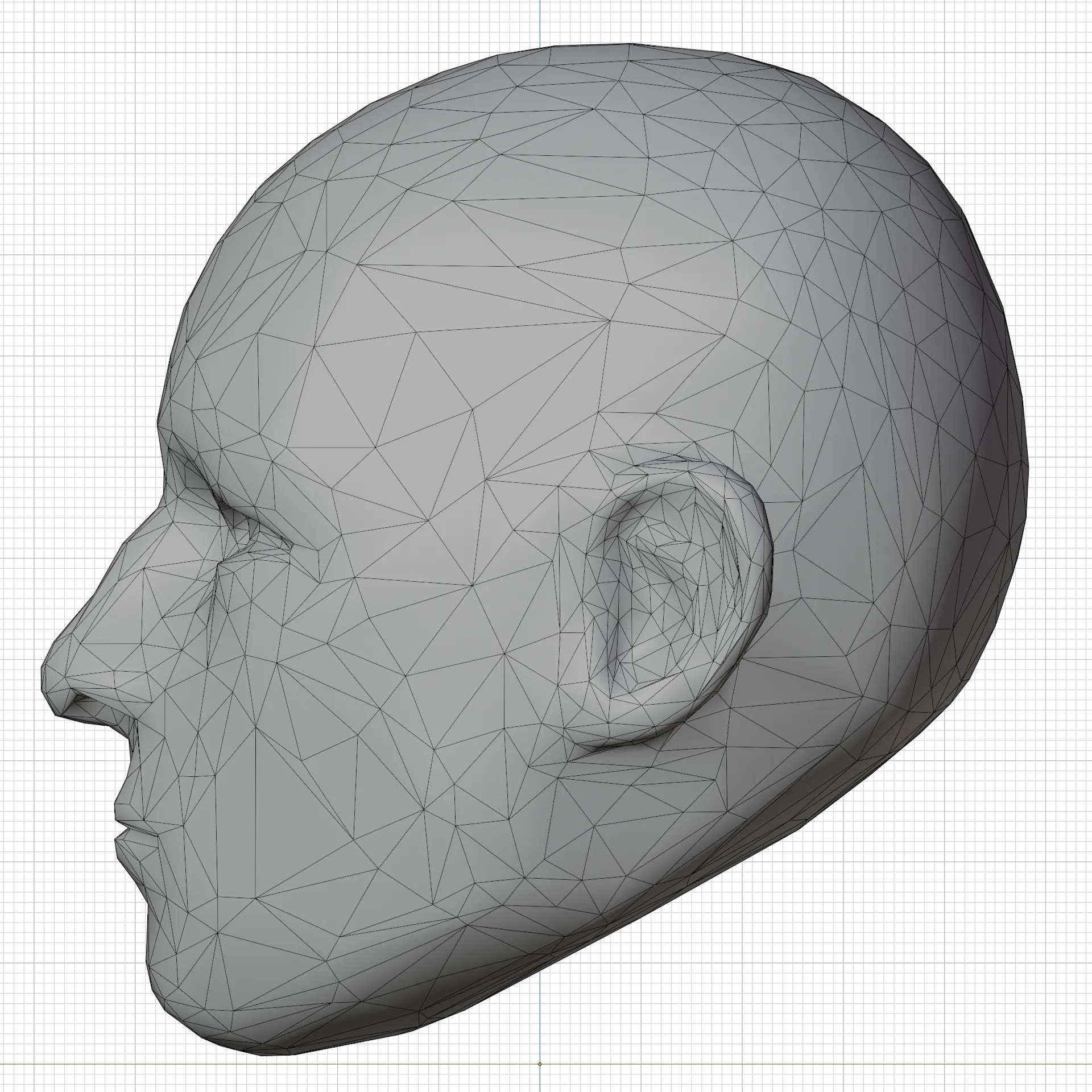 Characters & Creatures STL Download - Creepy Low Poly Headby Yusei_Umehara