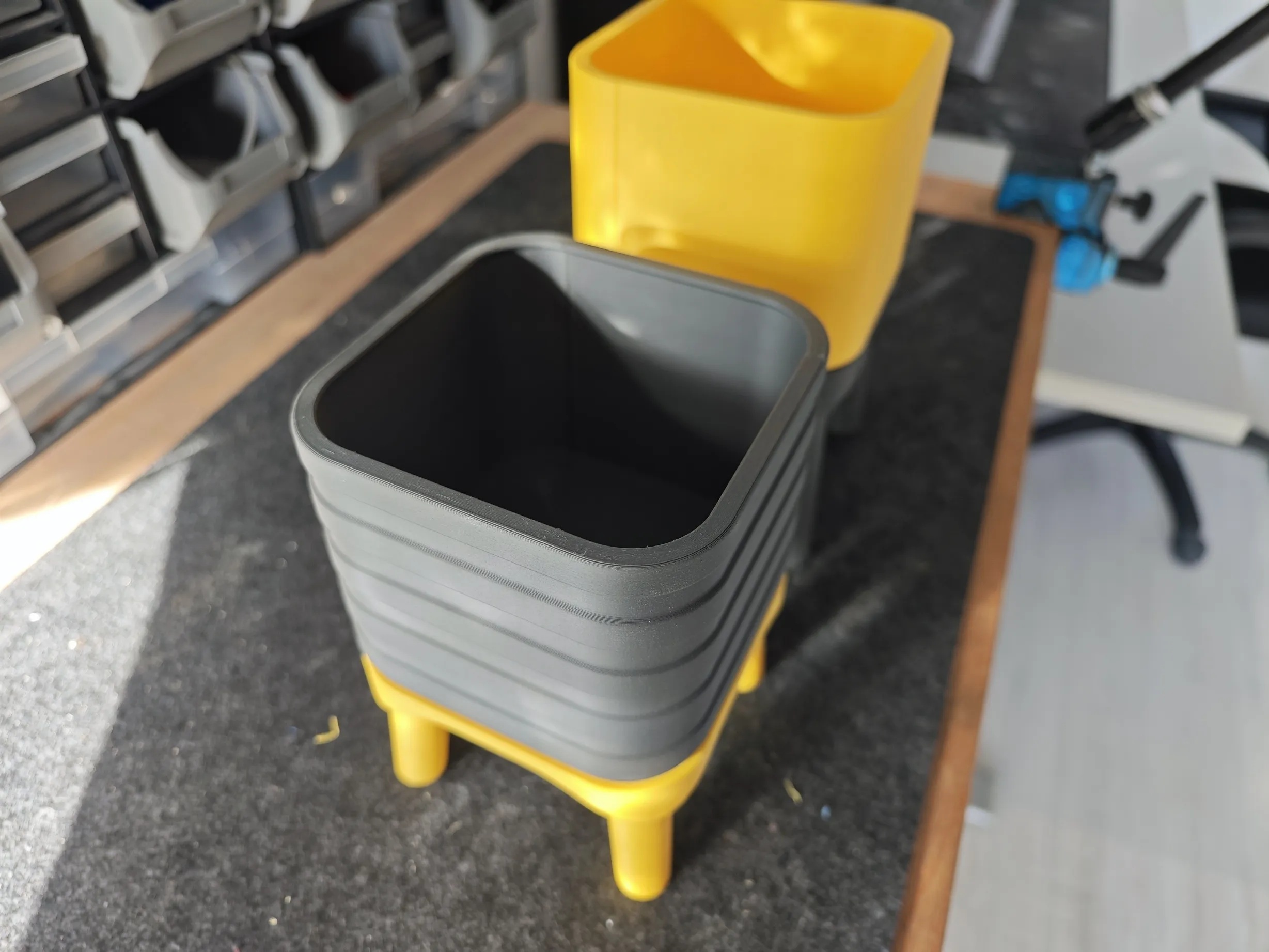 3D Printer Files | 3MF File | 2x super nice design flower pots, square ...