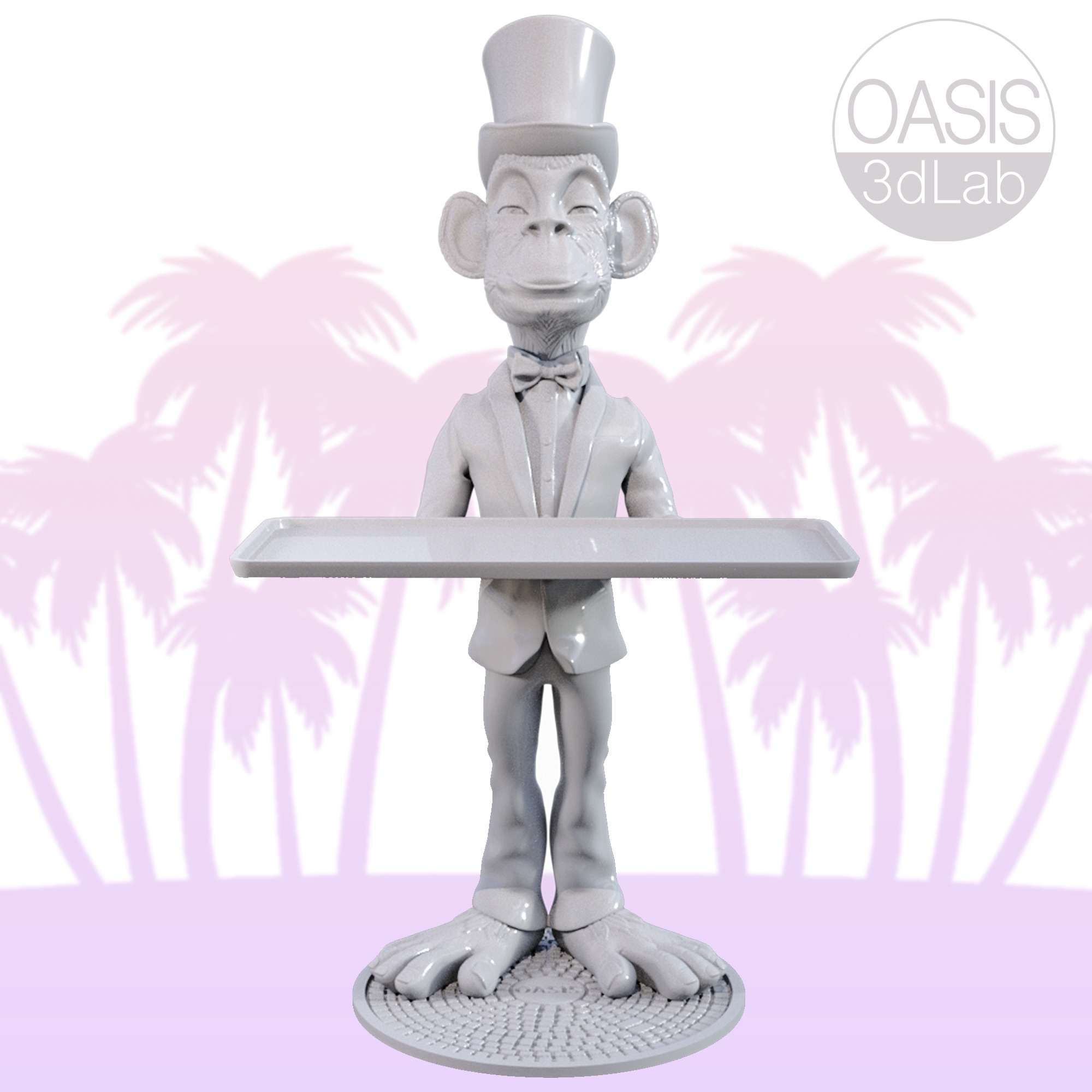 TRAY BUTLER - HOME DECOR-MONKEY EDITION | 3D models download | Creality ...