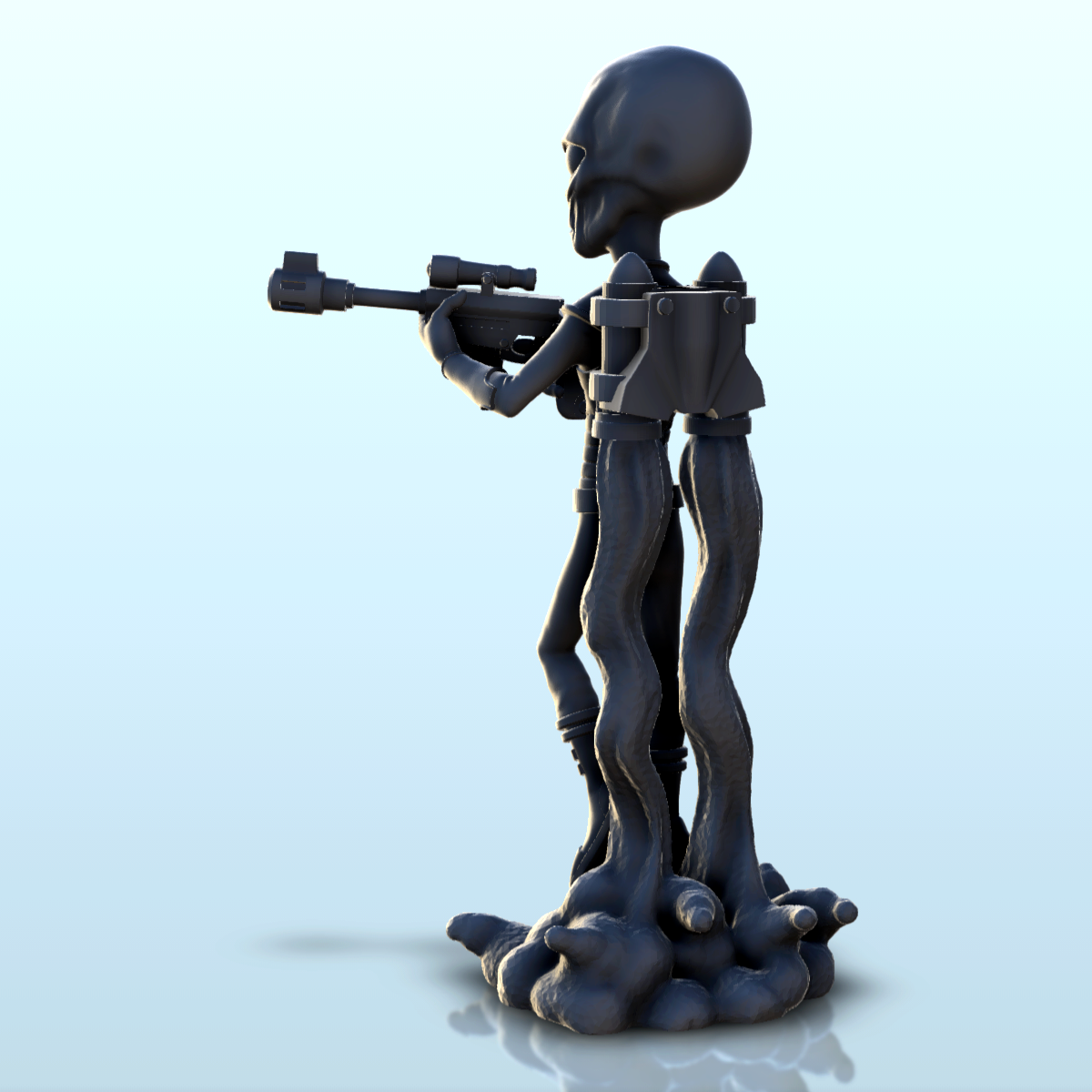 Alien soldier with assault rifle and jet-pack (13) (+ pre-su | 3D ...