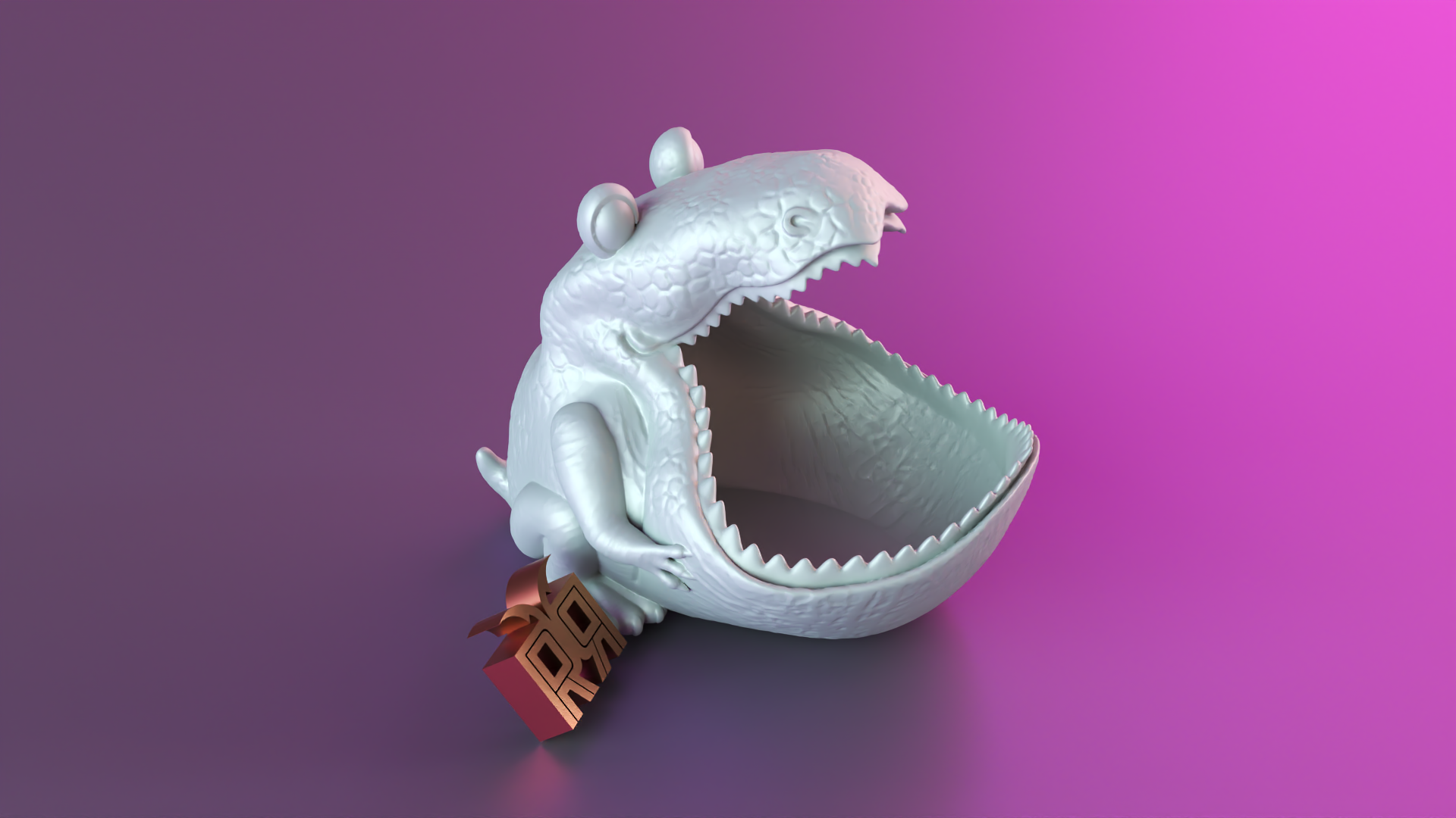 DINOSAUR SCULPTURE DESK ORGANIZER ENTRYWAY KEY HOLDER | 3D models ...