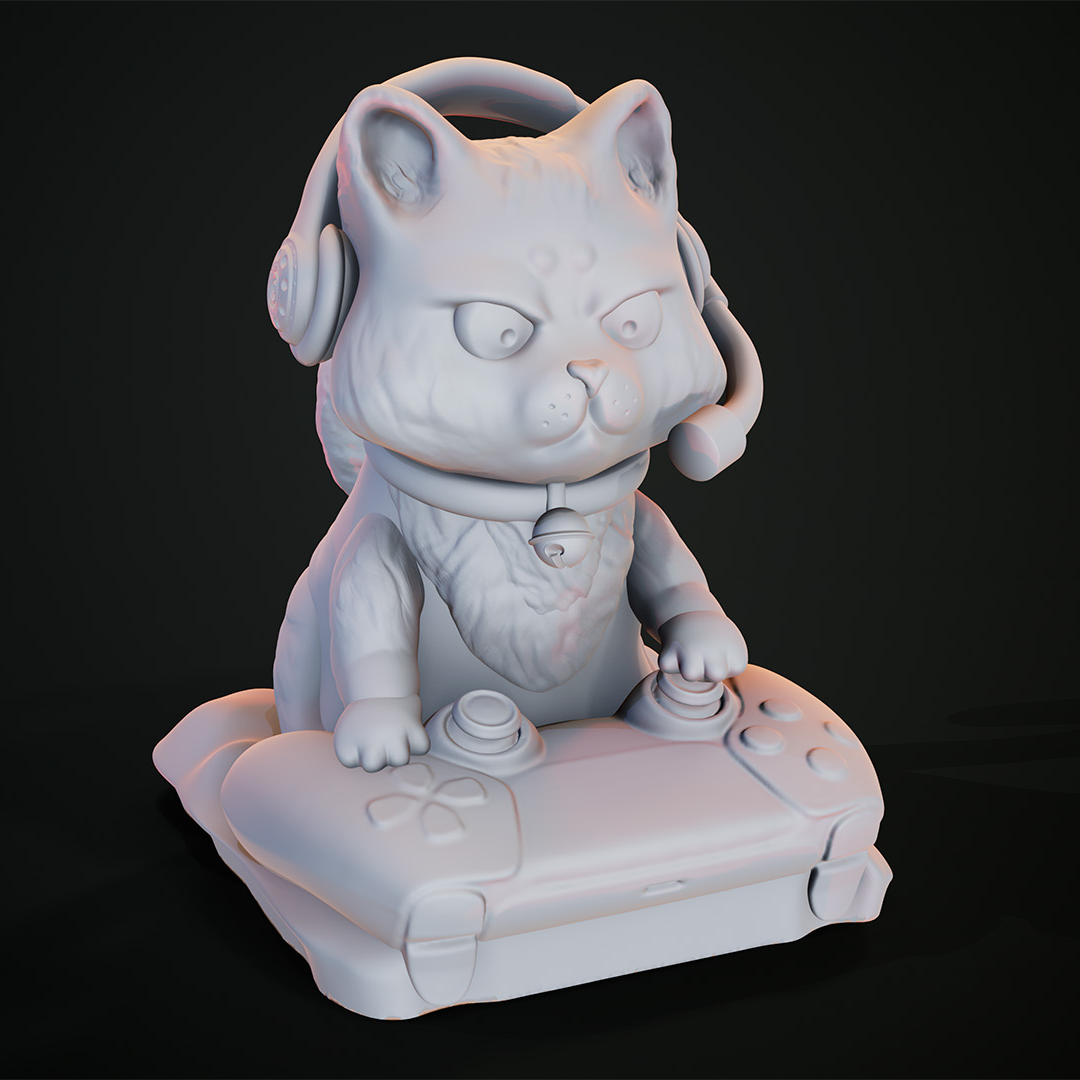 CAT GAMER | 3D models download | Creality Cloud